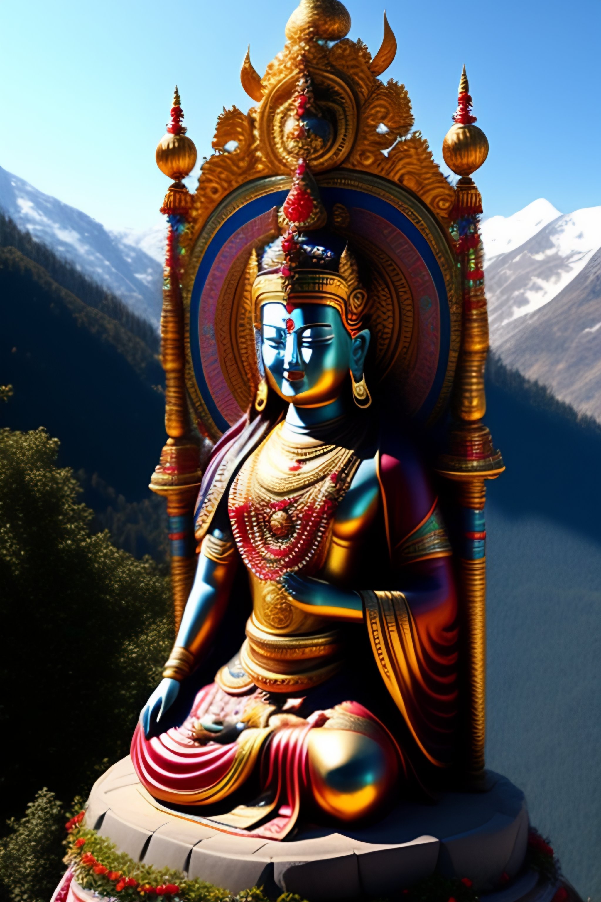 Lexica - Epic guru rinpoche embedded in a mountain side