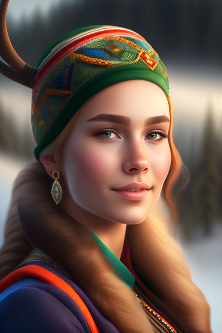 Lexica - A beutyfull sami girl from Laponia, jwellery,traiditional ...