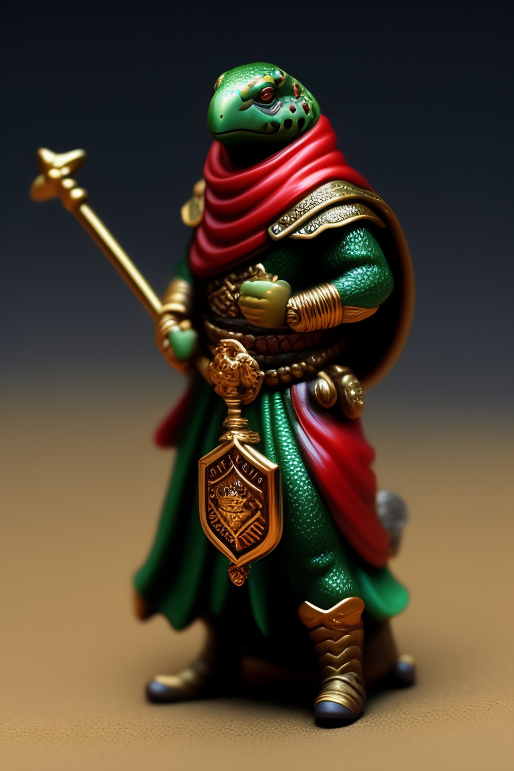 Lexica - Turtle-man wizard with staff