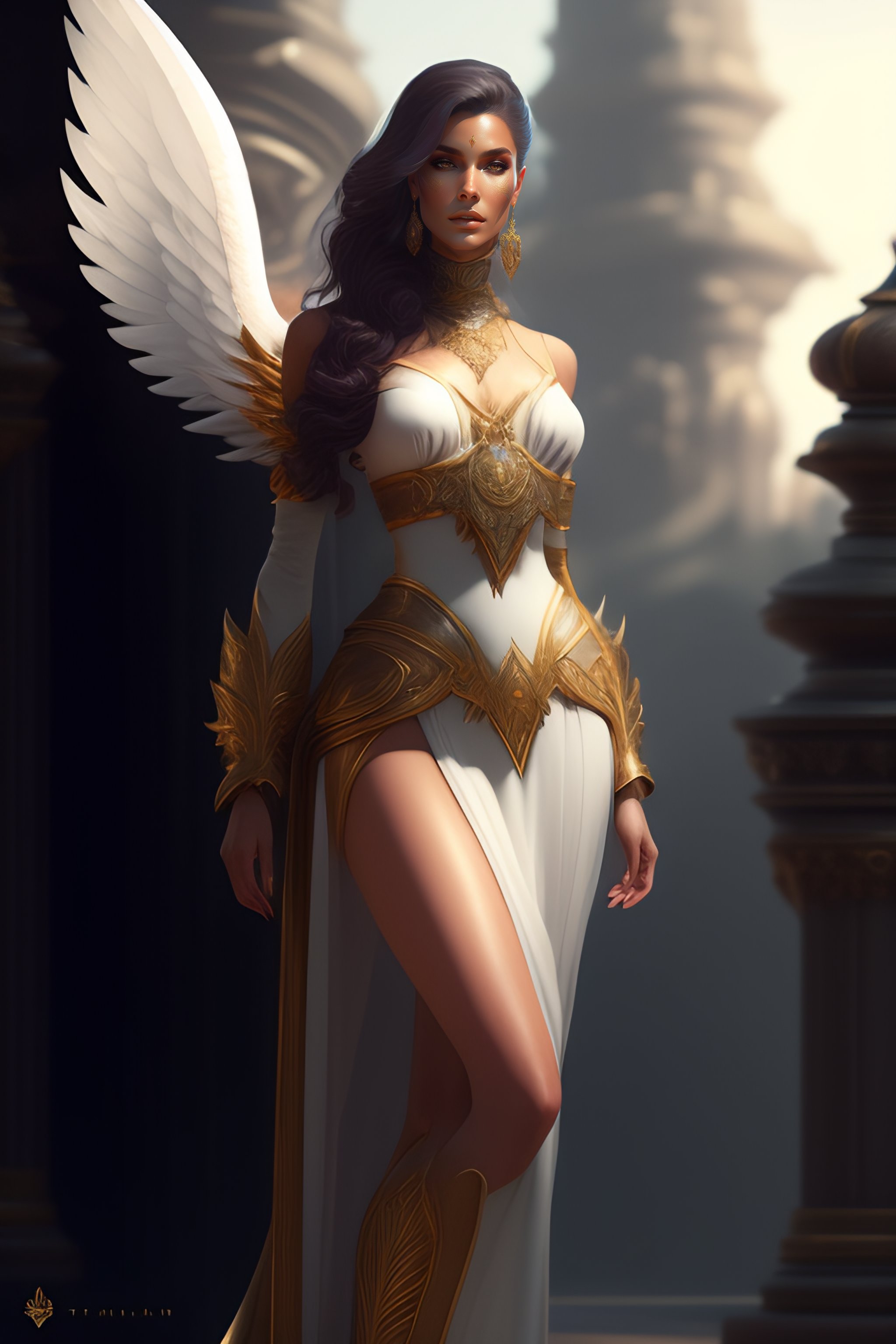 Lexica - Fullbody!! female fantasy angel trending on artstation, smooth and sharp, intricate ...
