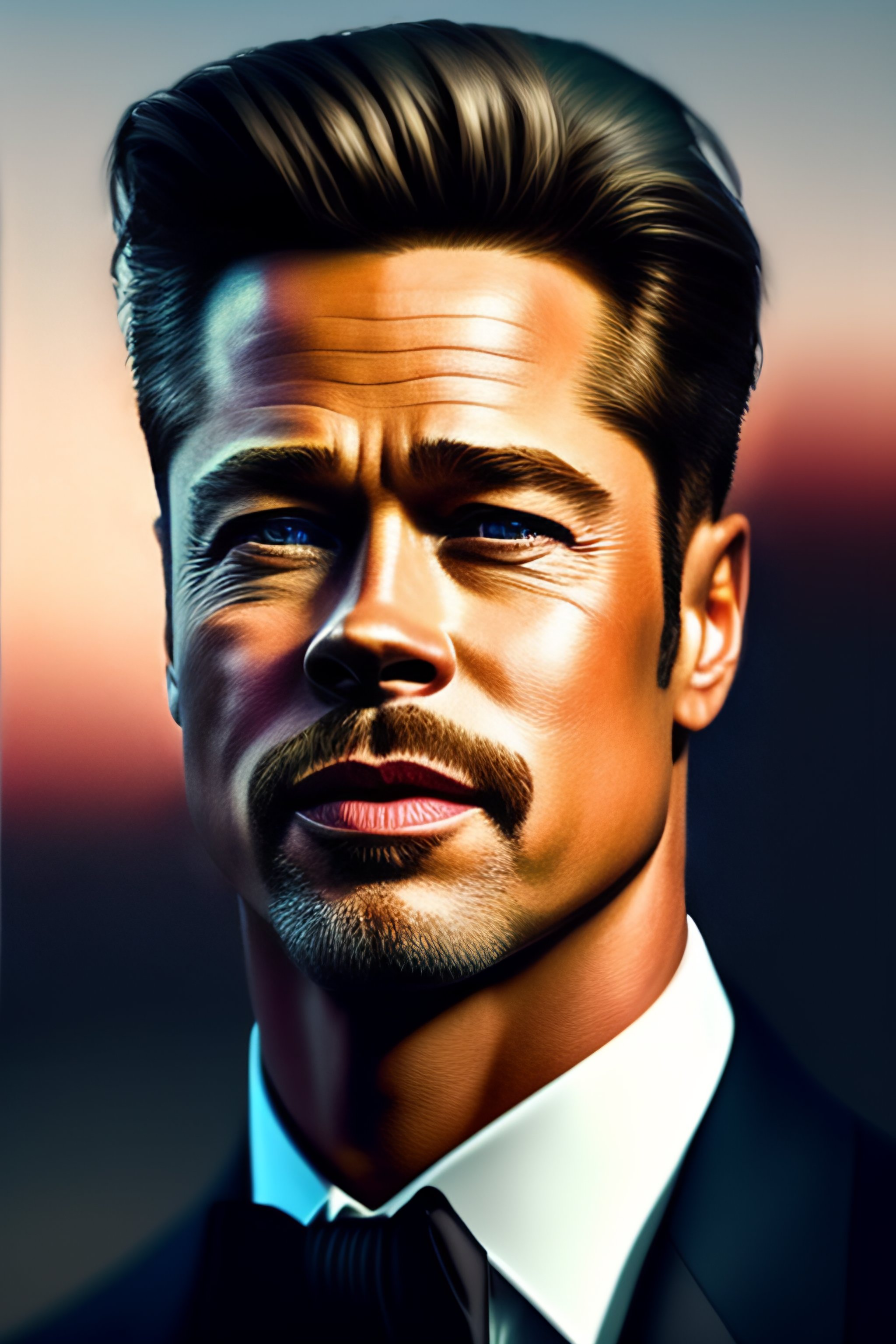 Lexica - Portrait of Brad Pitt as a joe biden. intricate artwork. by ...