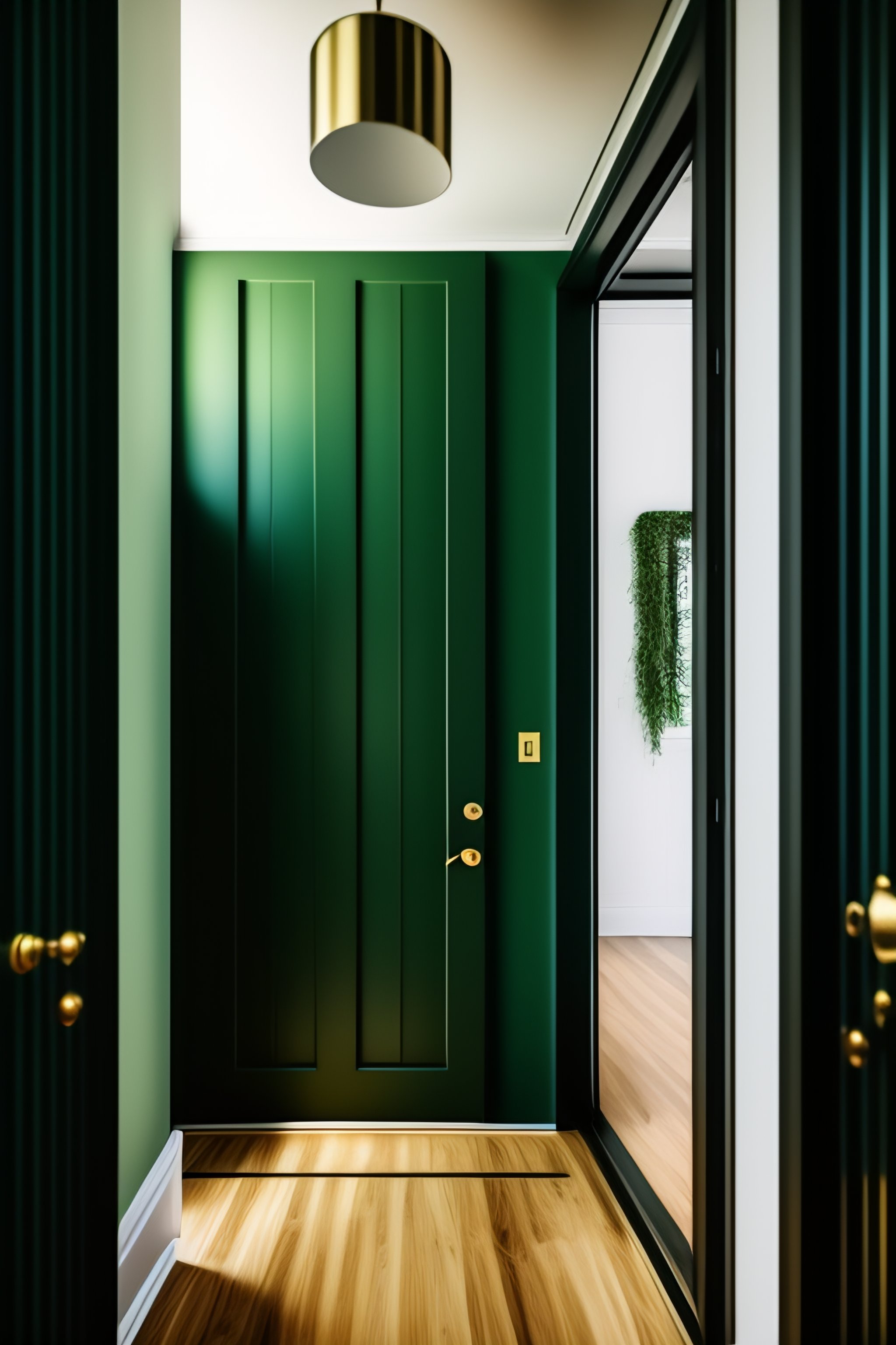 Lexica - Outside, dark door hallway with only one door at the end of ...
