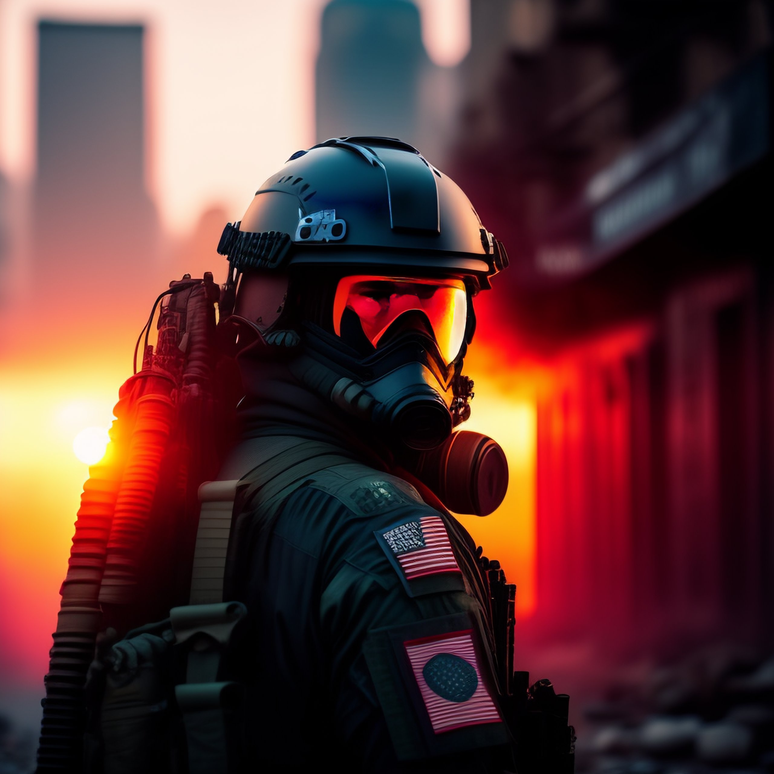 Lexica - War photography in post-apocalyptic streets of new-york, token ...