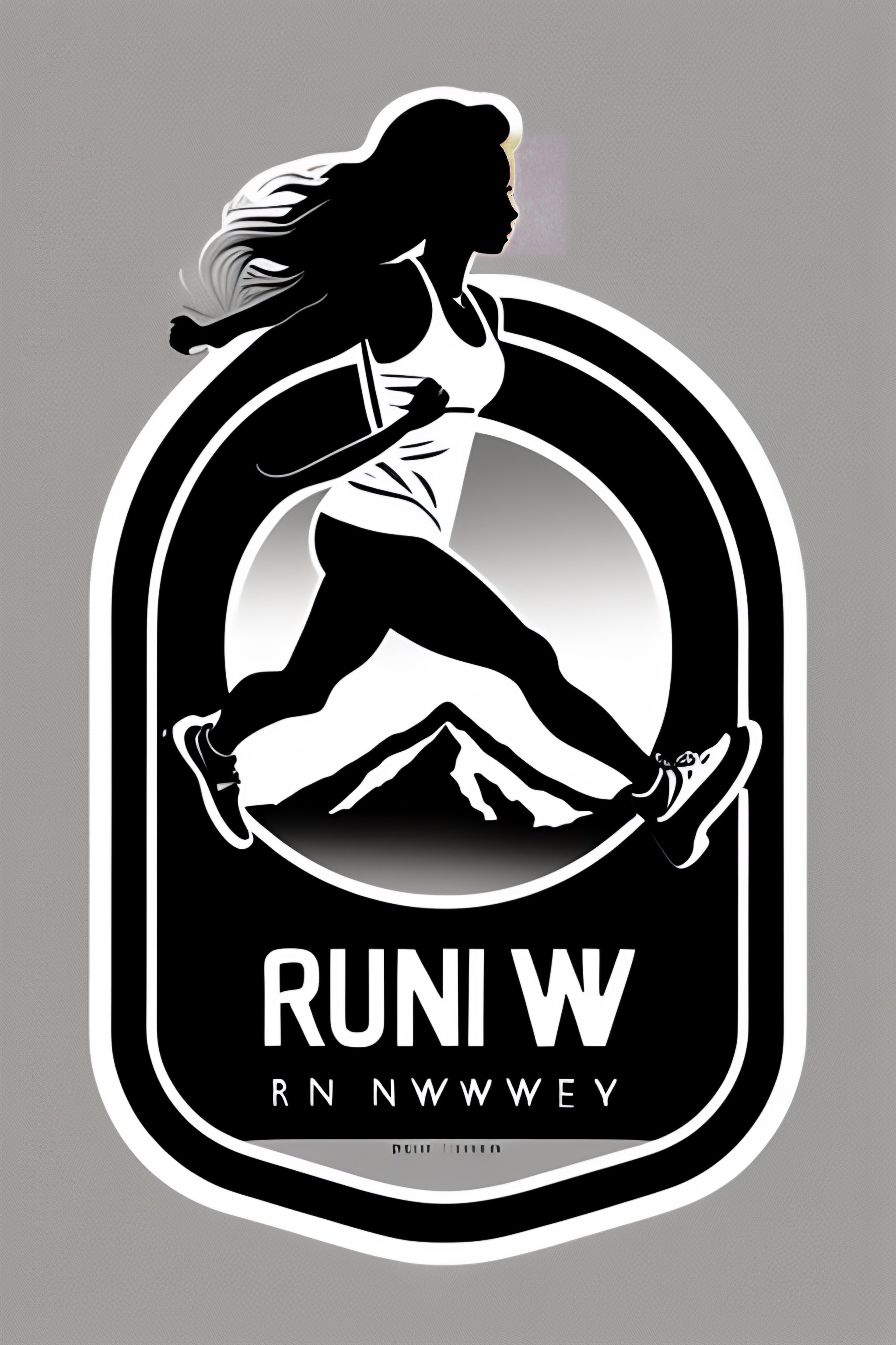 Lexica - Sport jogging clothing brand name "run away", logo style, flat ...