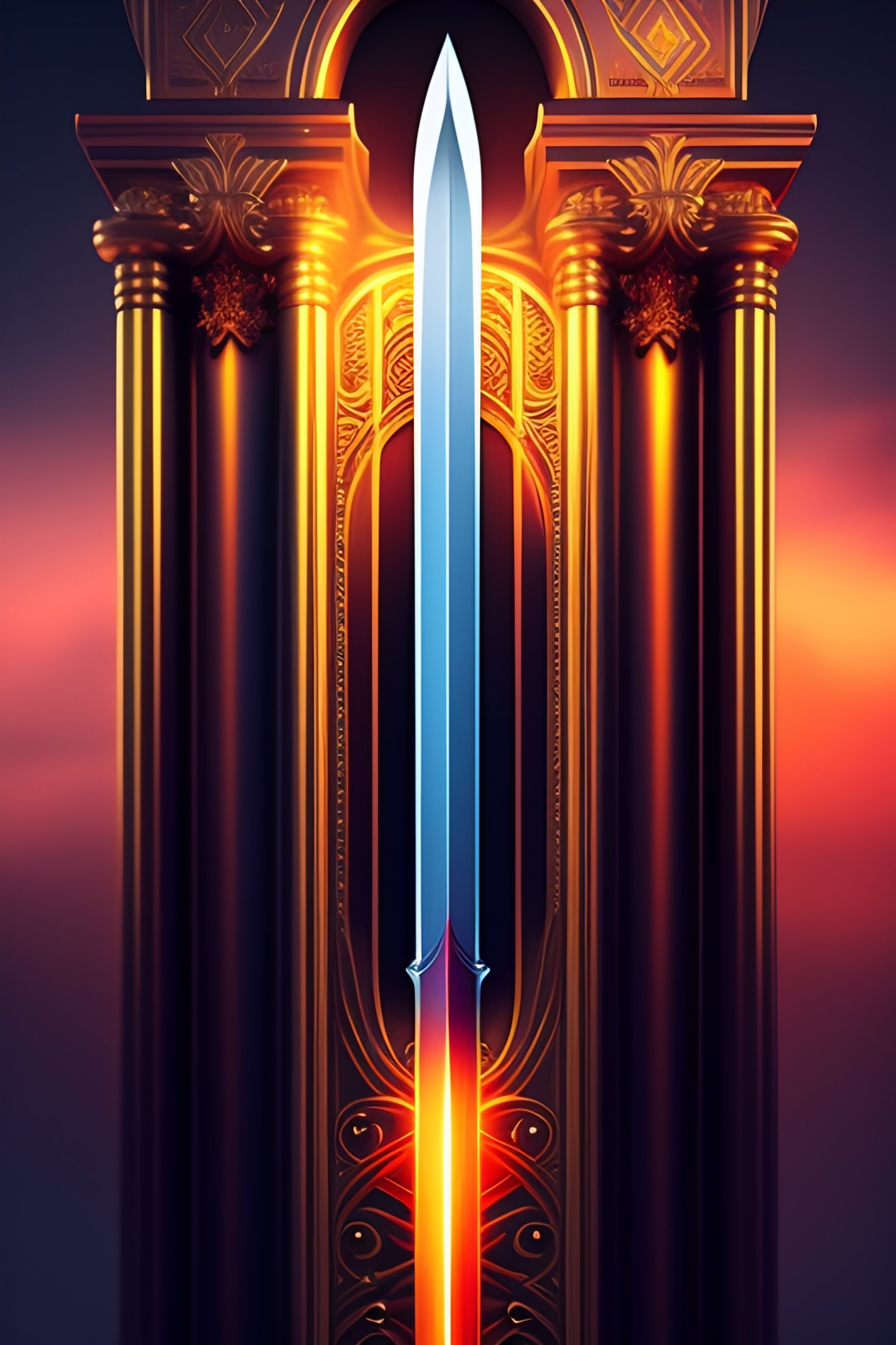 Lexica - Symmetry product render poster intense colors classical ...