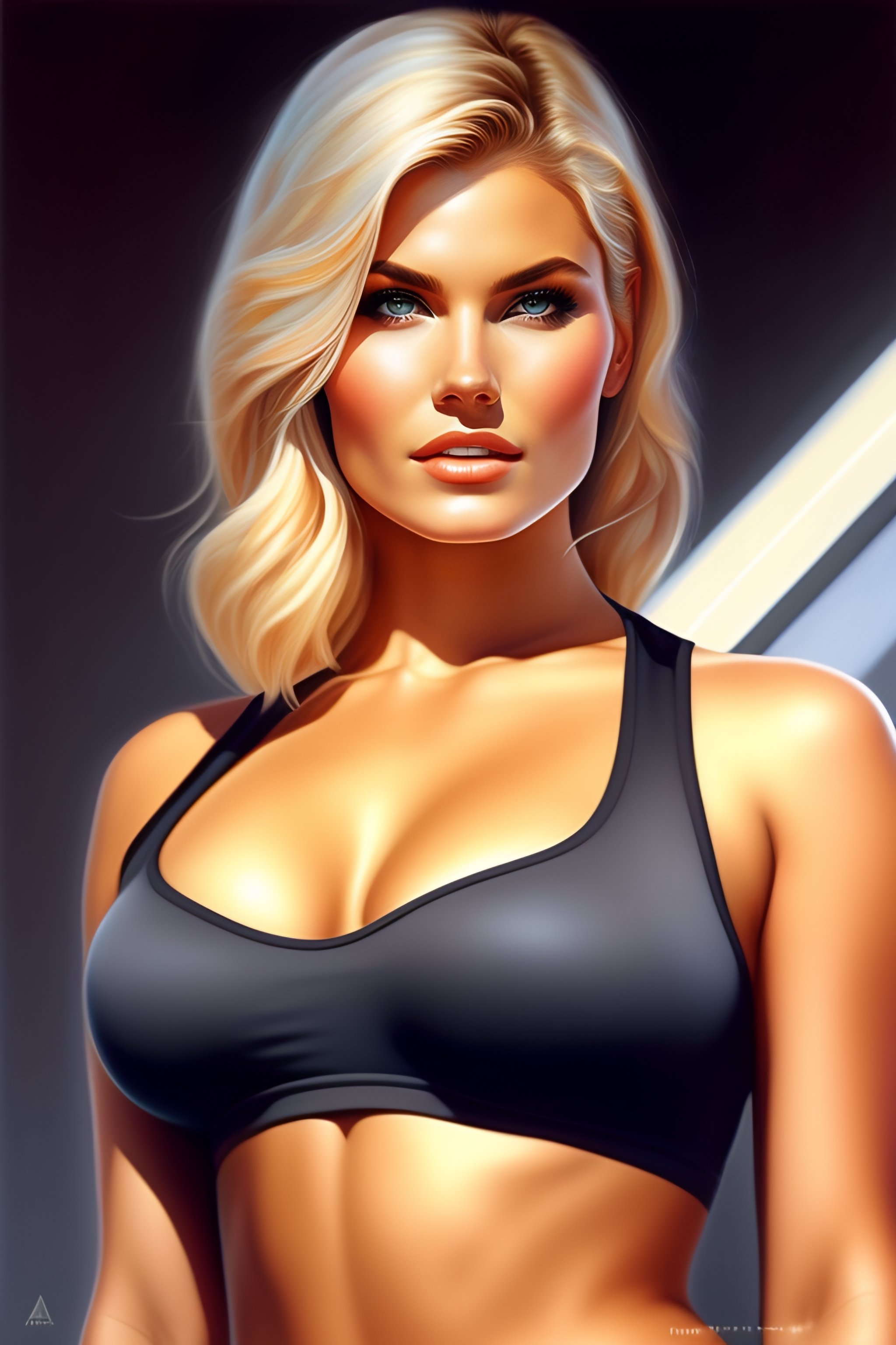Lexica A 21yr Old Elisha Cuthbert Wearing A Cropped Tank Top In The