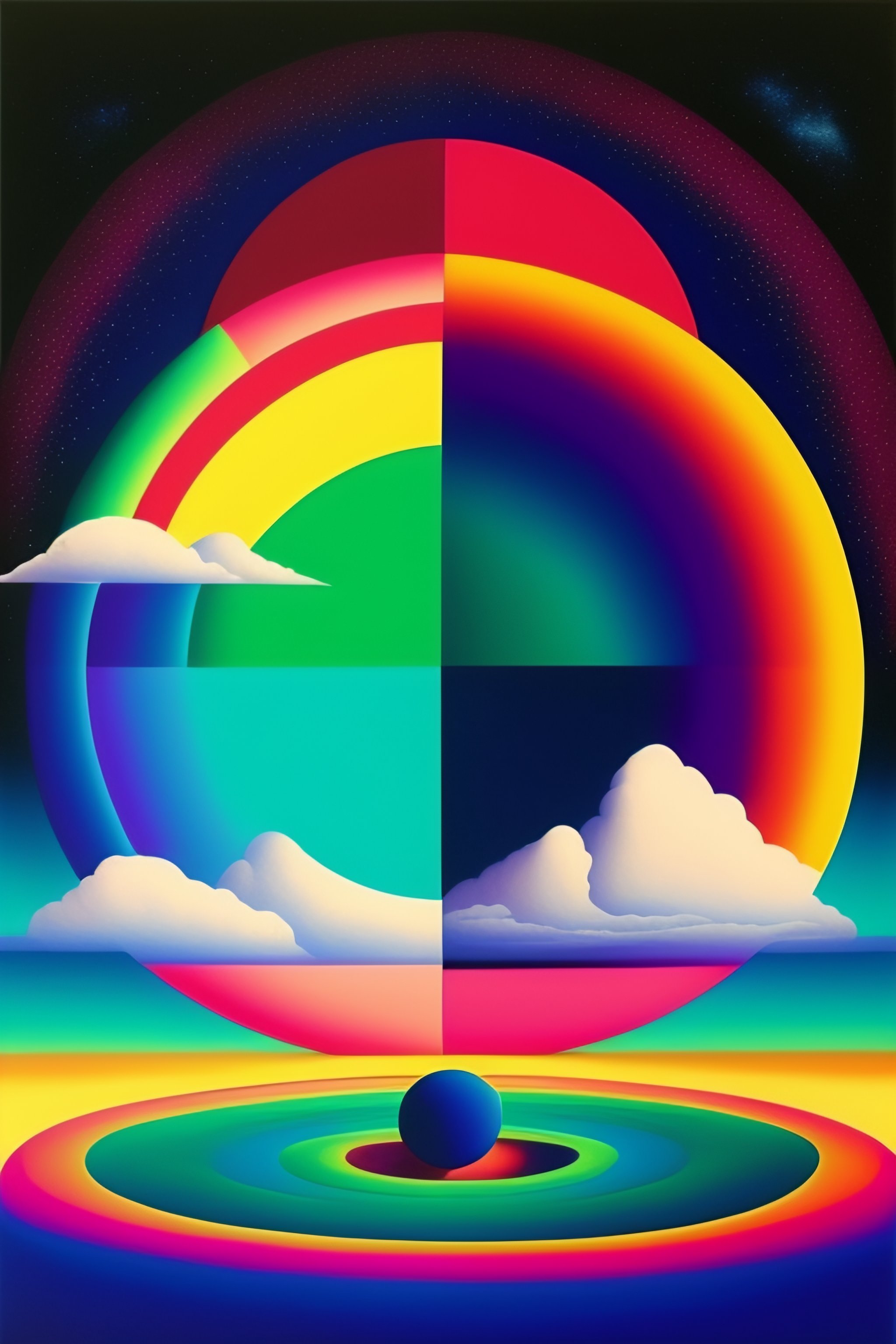 Lexica - The World, planet earth, inside an infinite rainbow. four ...