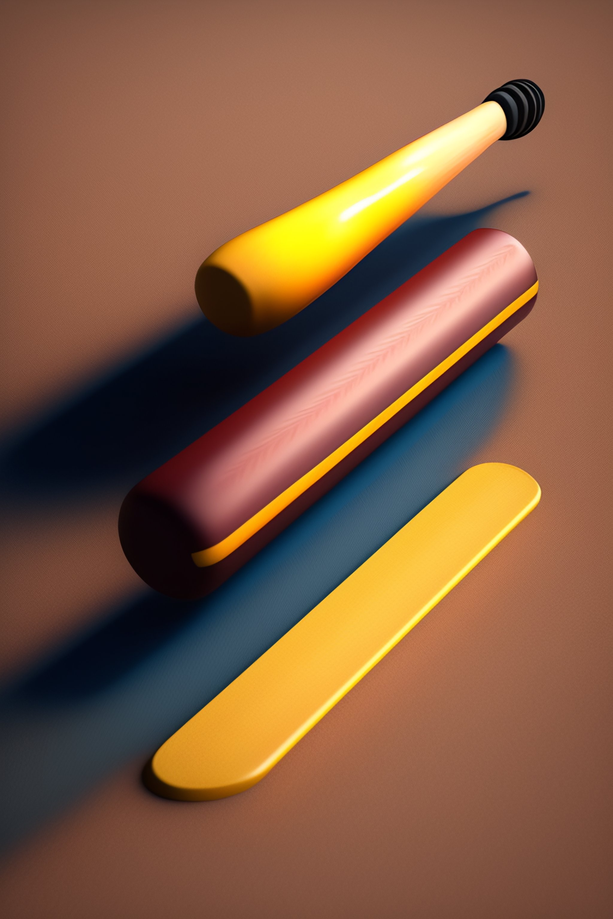 Lexica - Baseball bat, isometric, handpainted texture, blender, 2d art ...