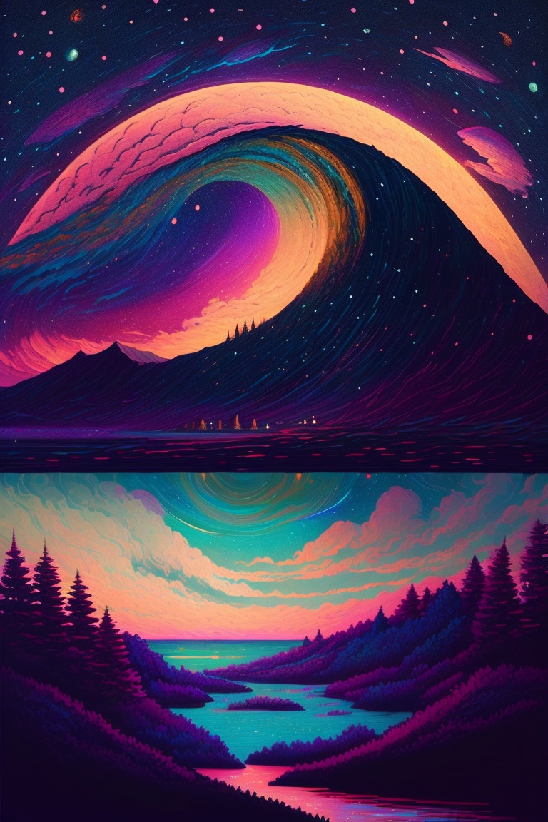 Lexica - Swirling Illustrations by James R. Eads Explore, motion, vivid ...