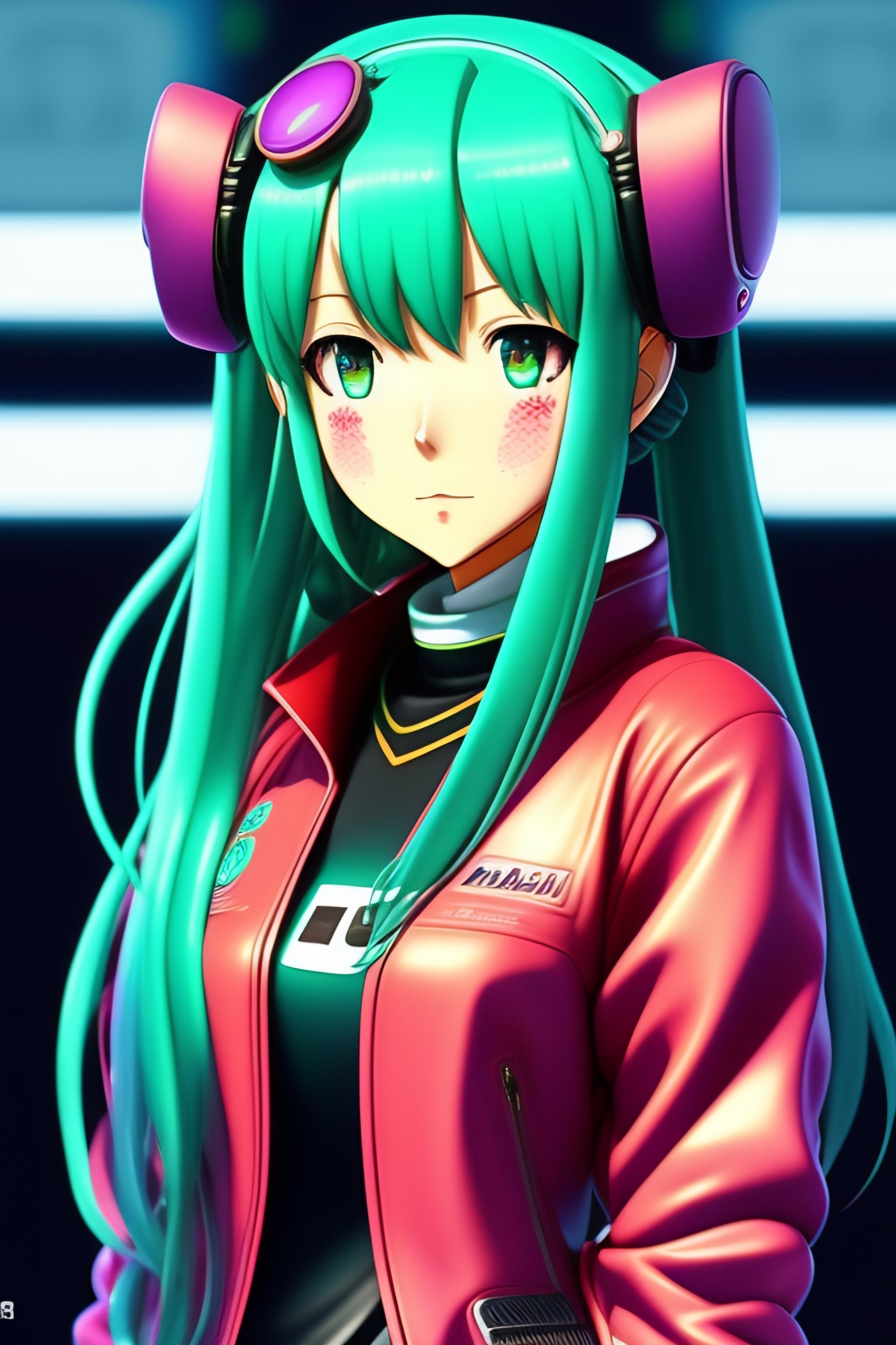 Lexica - Hatsune Miku in anime 90s style, Serial Experiments Lain style