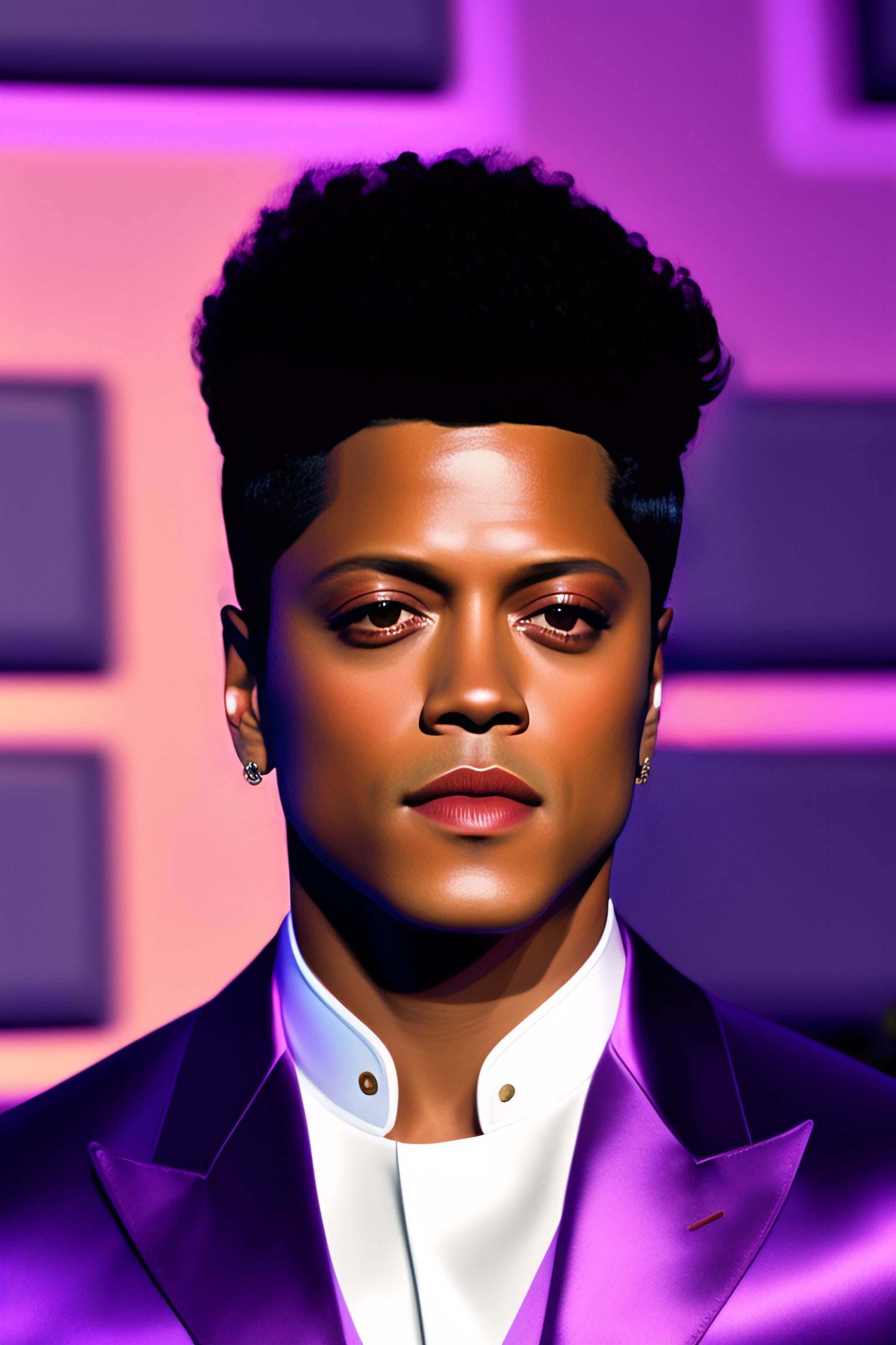 Lexica - Bruno Mars in violet eating