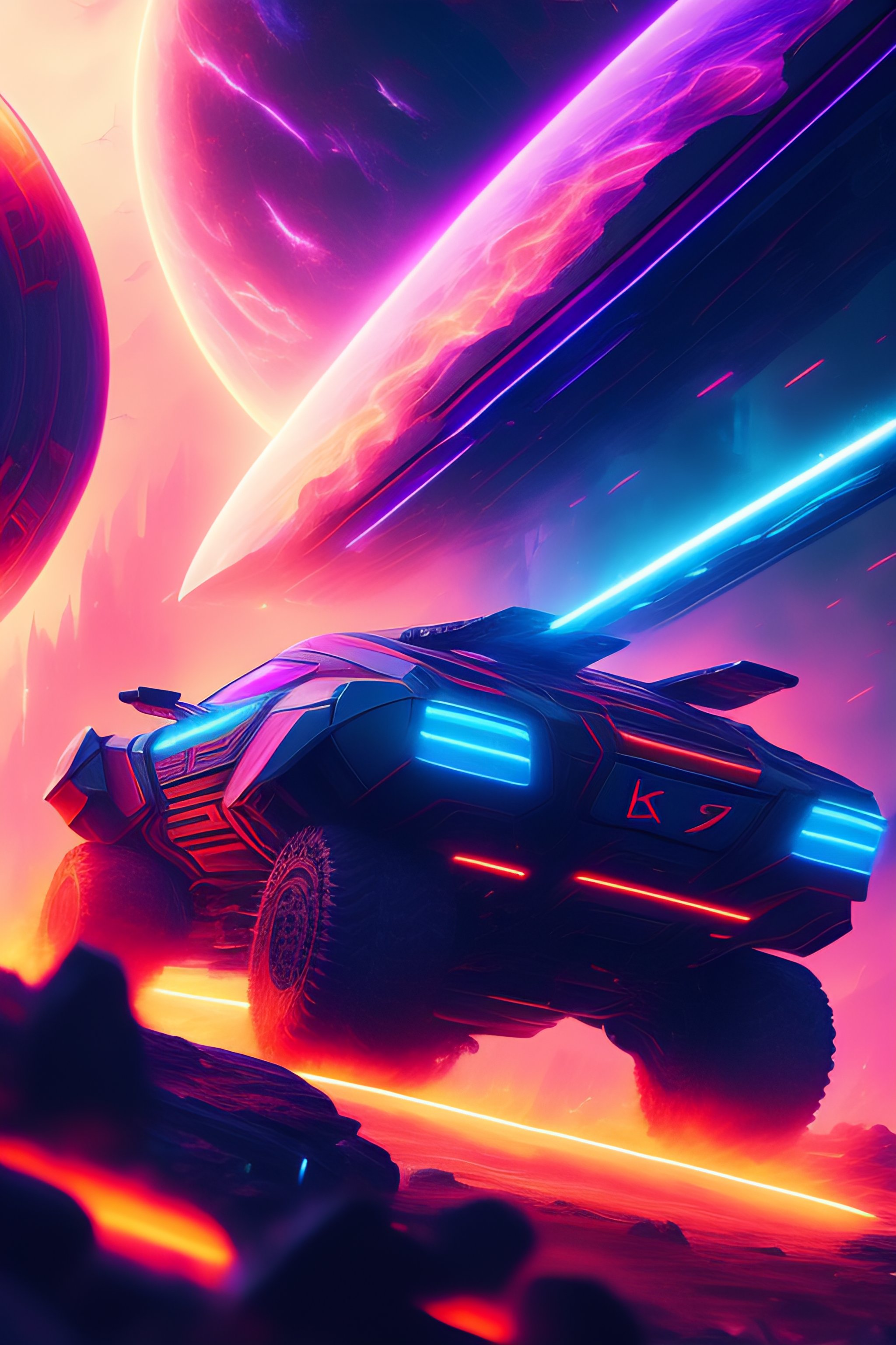 Lexica - Epic battleground, beautiful synthwave new supermachines ...