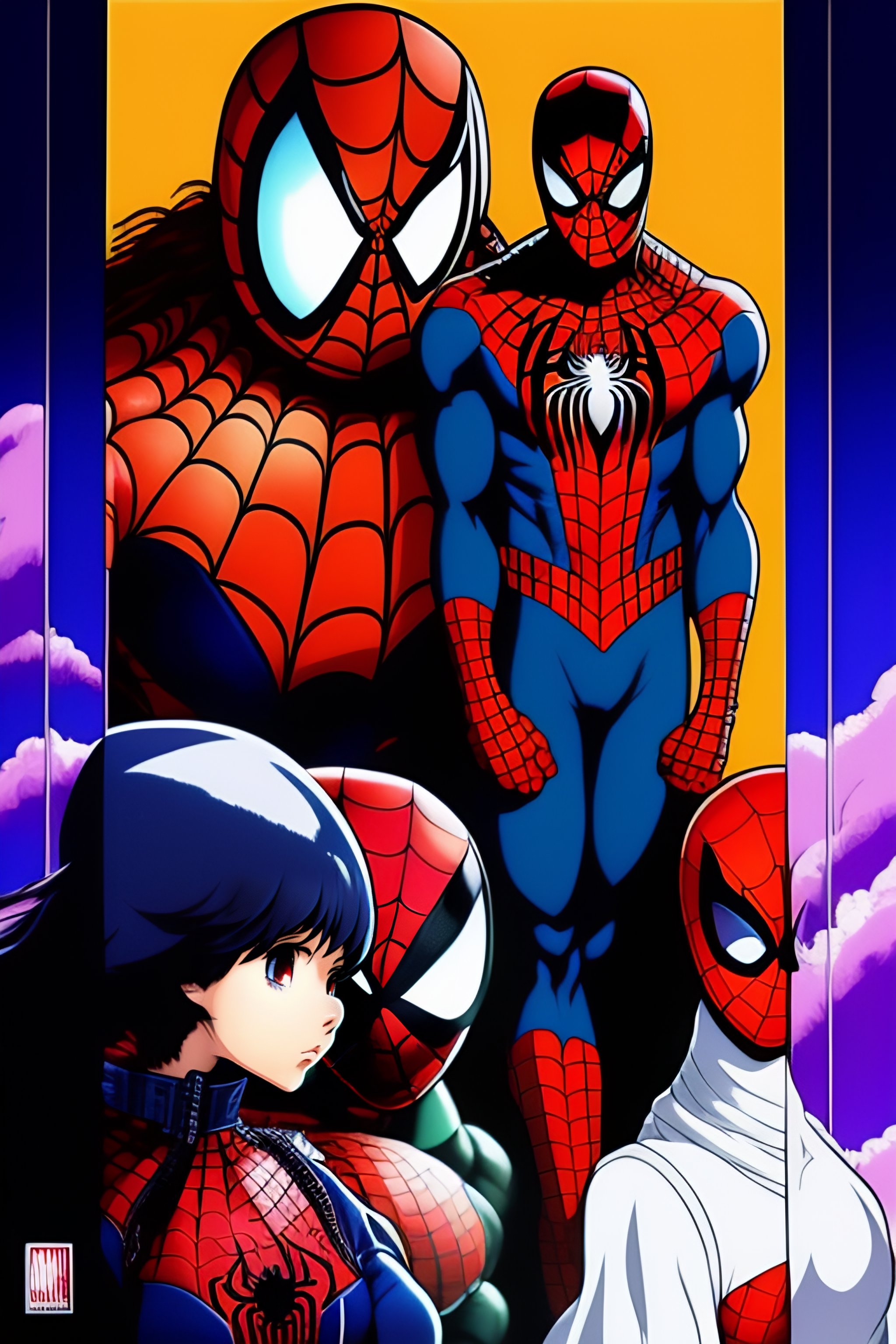 Lexica - Artwork by studio ghibli of Spider-Man in San Francisco. 90’s ...