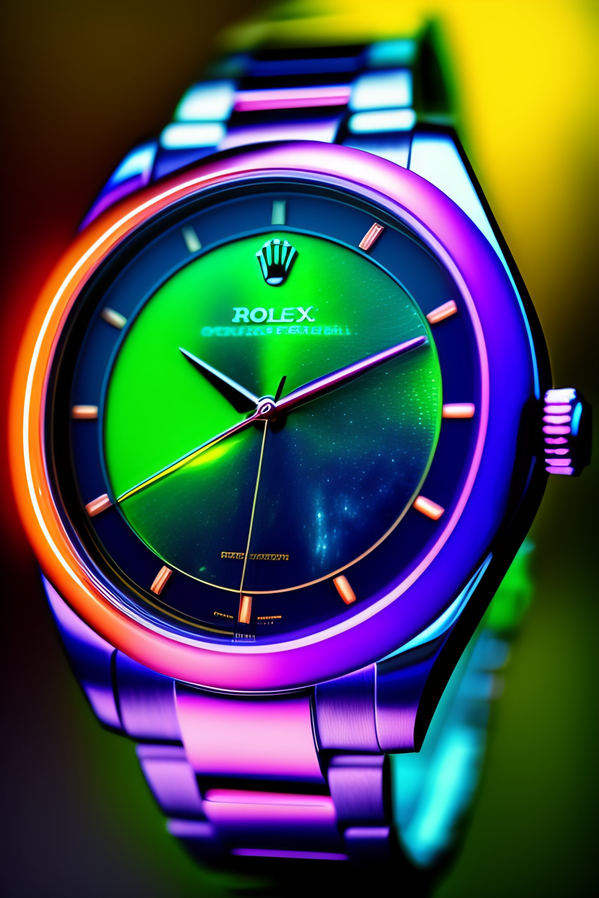 Lexica - Futuristic Rolex with neon