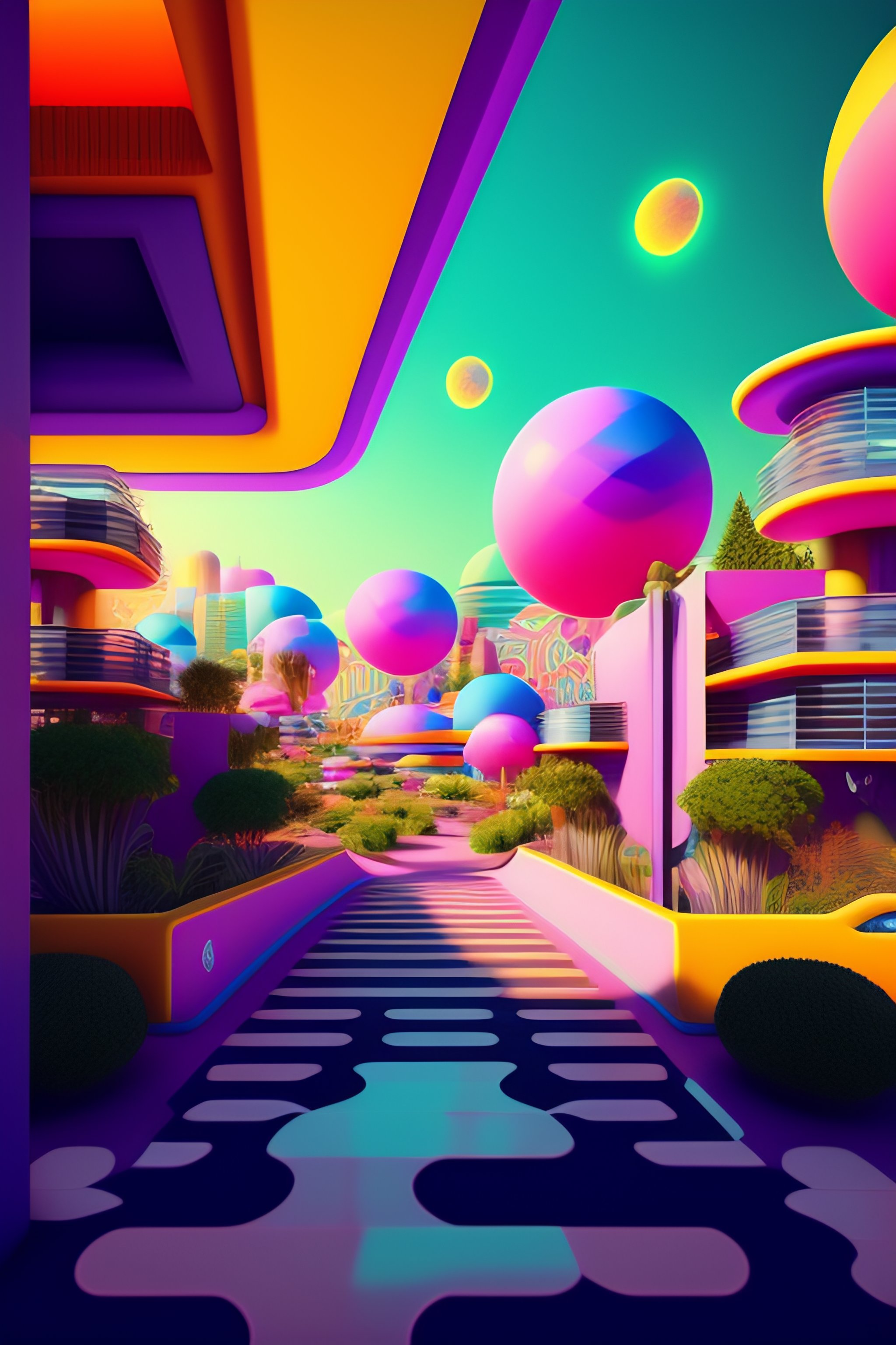 Lexica - The most psychedelic geometric patterned neighborhood ...