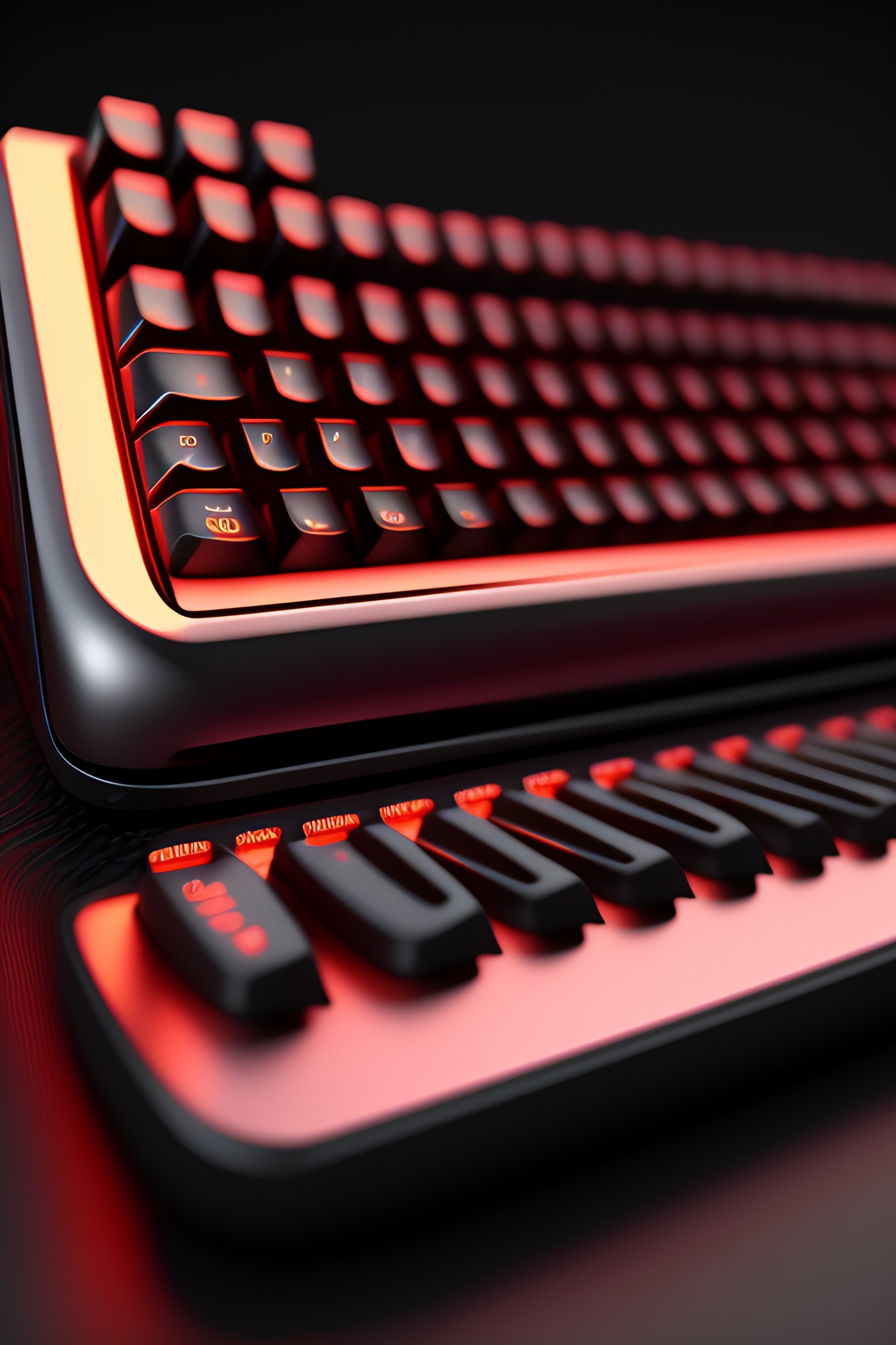 Lexica - A beautiful 3D image of an anthropomorphic computer keyboard ...