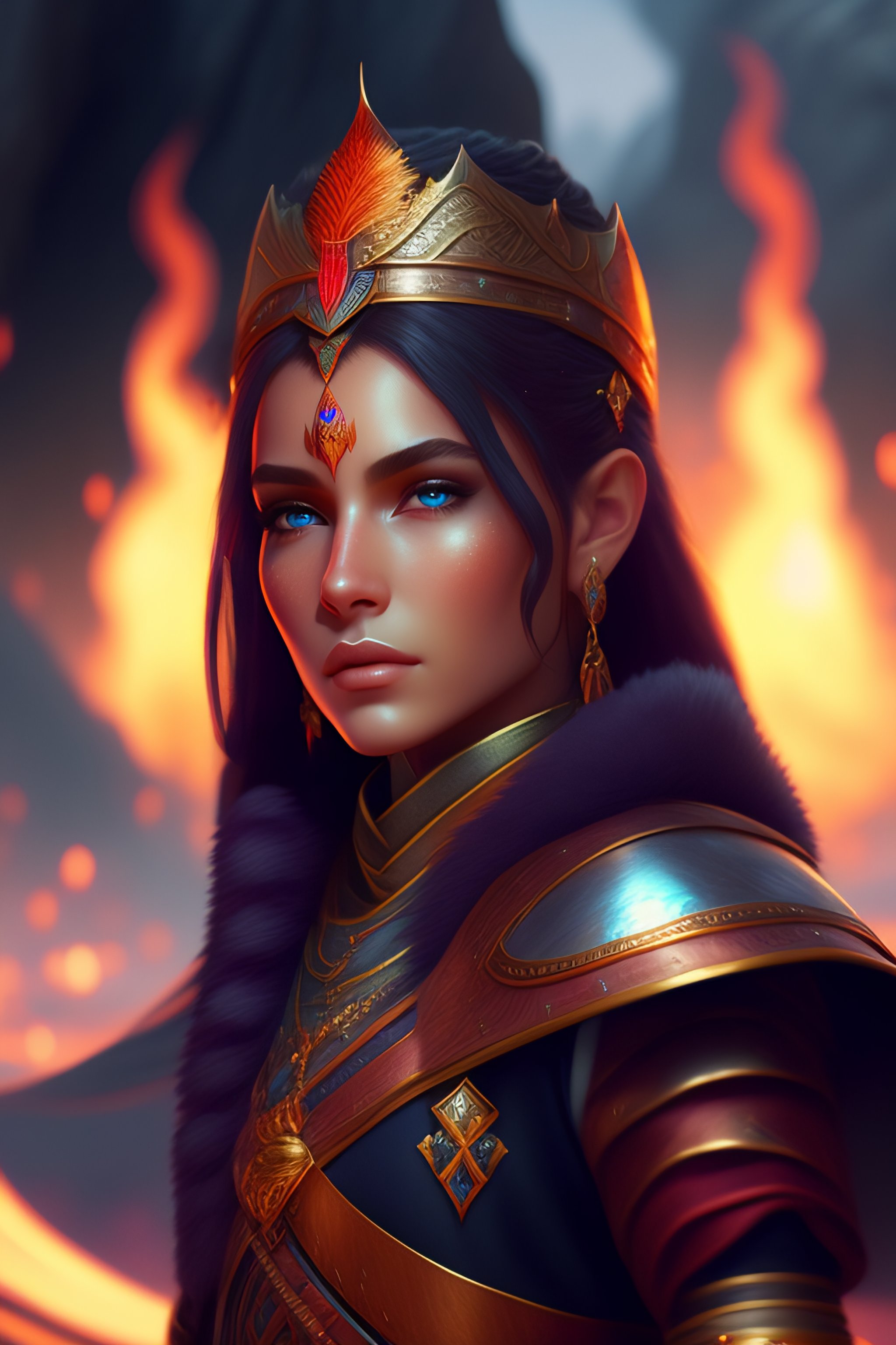 Lexica - Full portrait of a beautiful 4 years old princess worrier ...