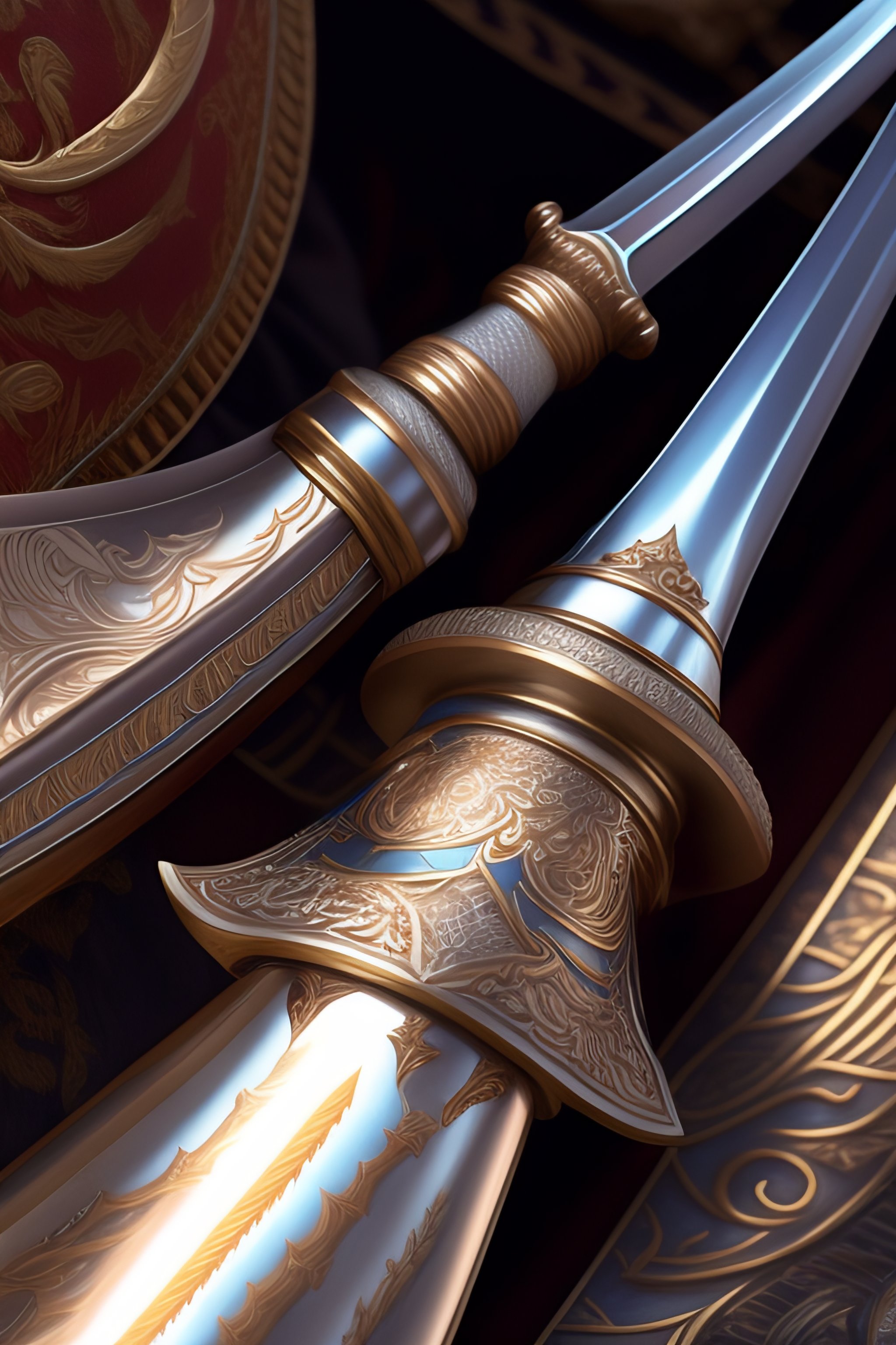 Lexica - Detailed paint of a sword, highly detailed paiting by gaston ...