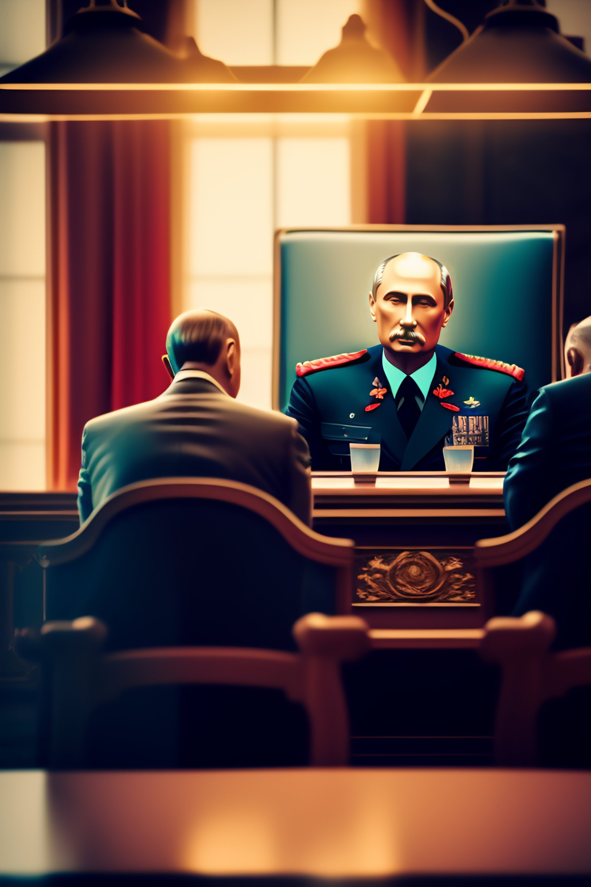 Lexica - Vladimir Putin and Joseph Stalin are sitting at the table ...