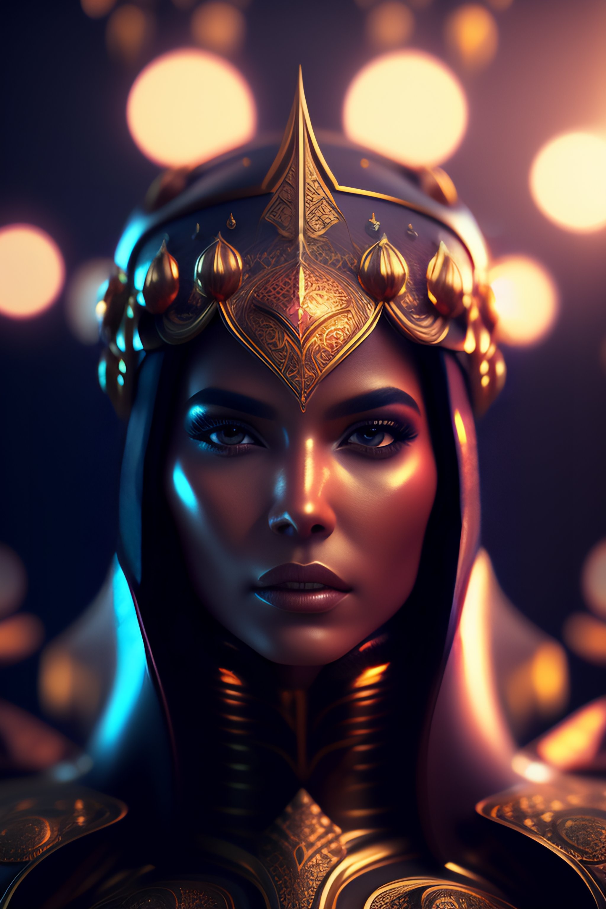 Lexica - Close-up macro portrait of the face of a beautiful princess ...