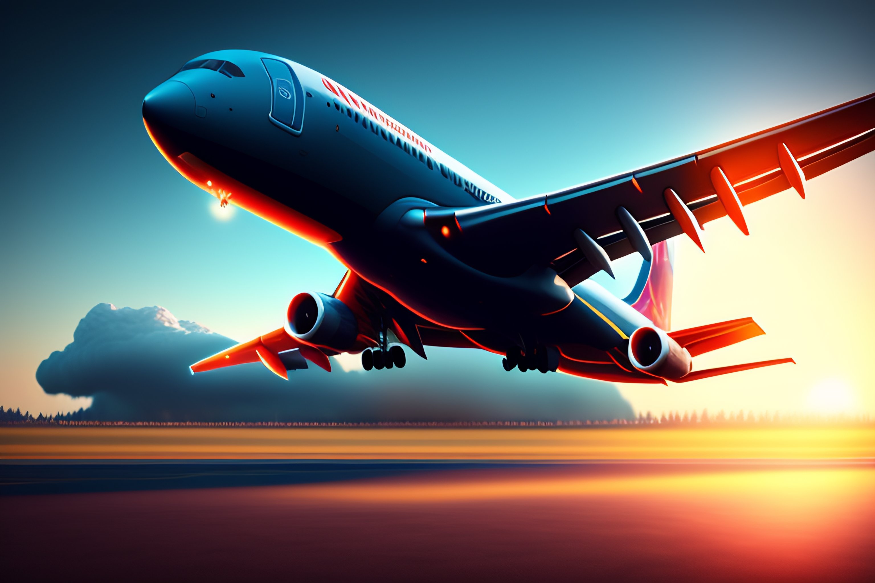 Lexica - Airplane explosion in the sky and fall, realistic, Hyper ...