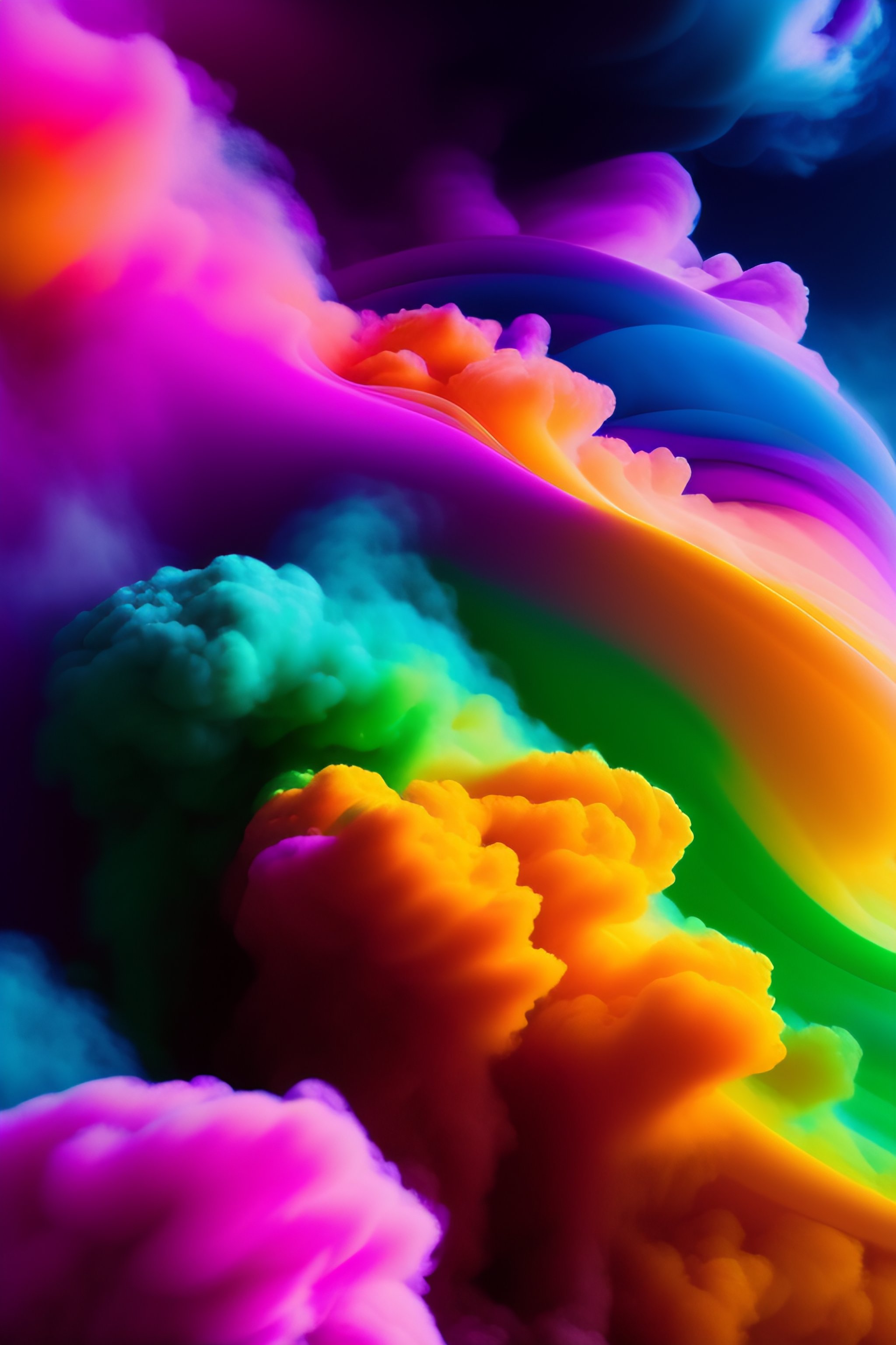 Lexica - Colourful smoke clouds