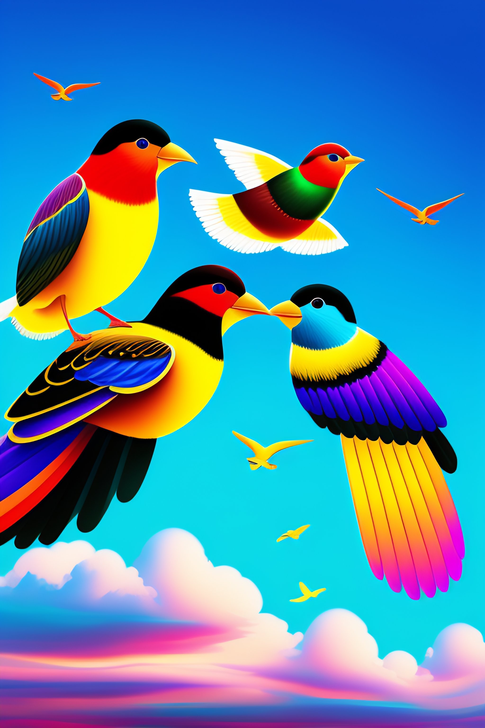 Pictures Of Colorful Birds Flying