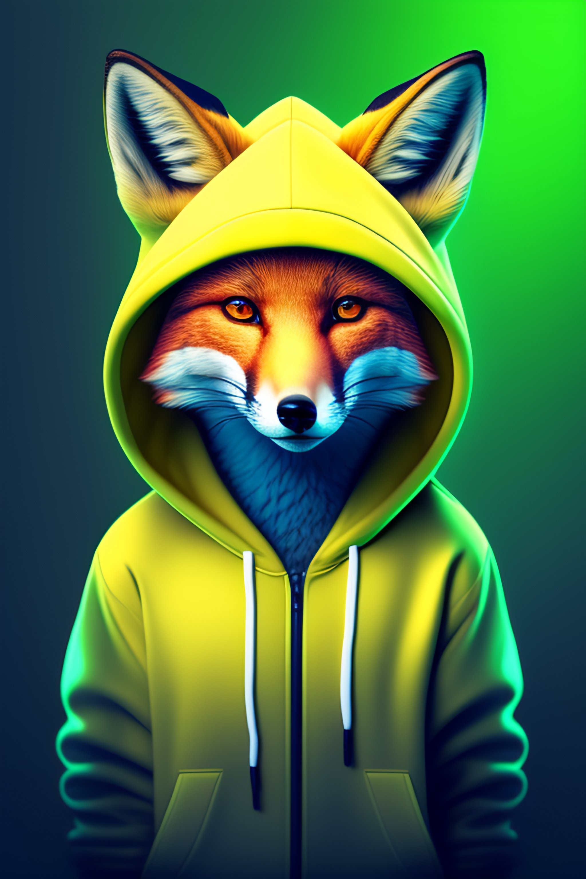 Lexica - Picture of an anthropomorphic fox in a hoodie, at a computer ...