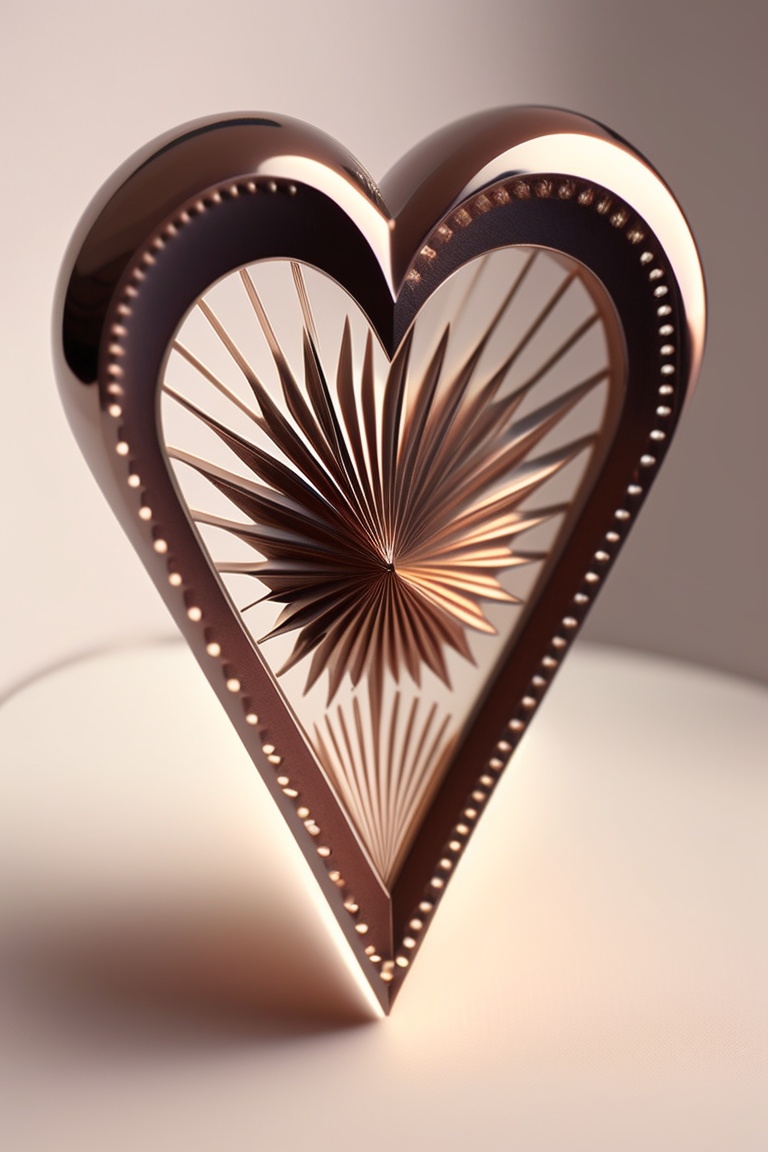 Lexica - 1950;s simple see through heart made from embossed spikes ...