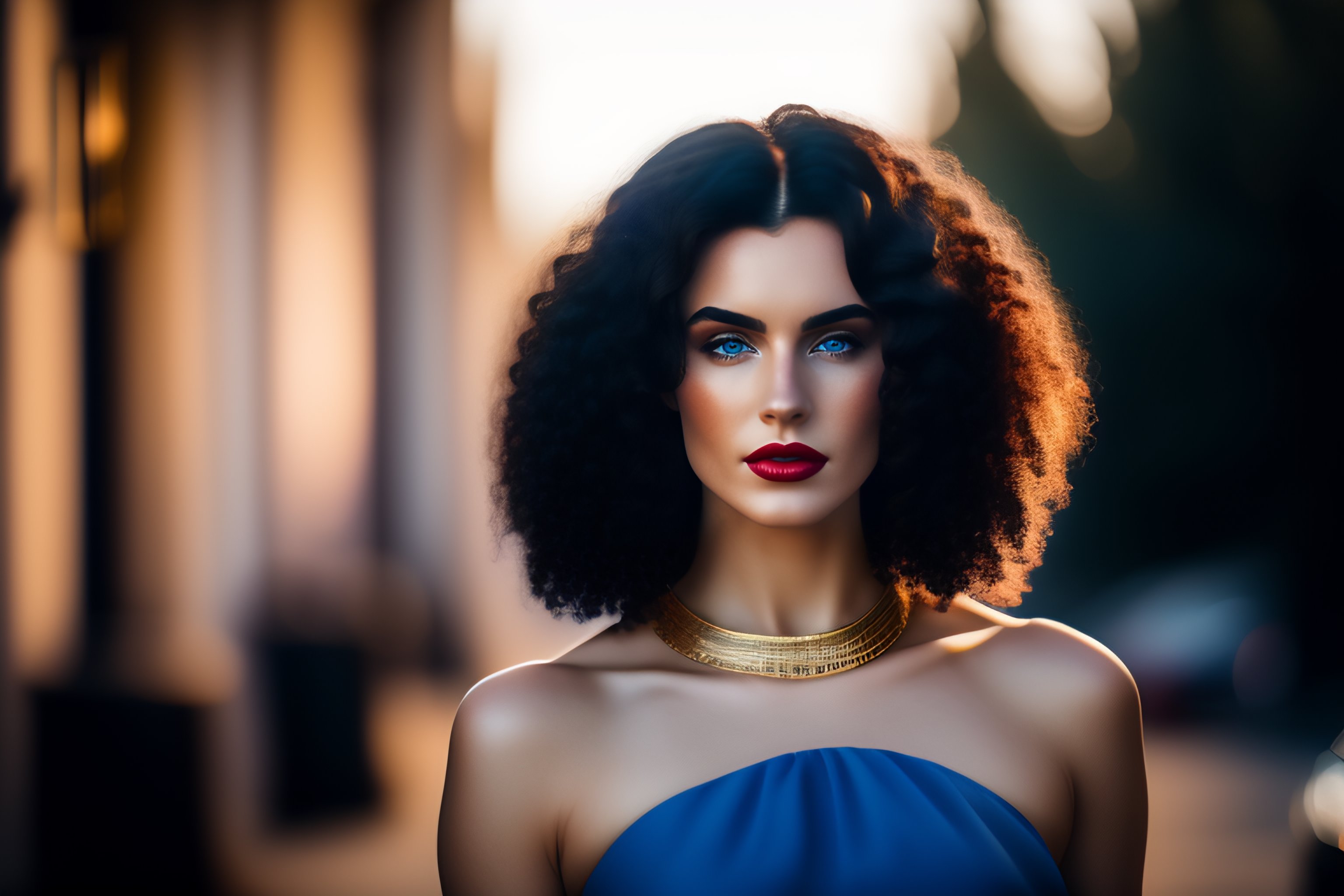 Lexica - A portrait of a toxic white girl, black hair, blue eyes, fine ...