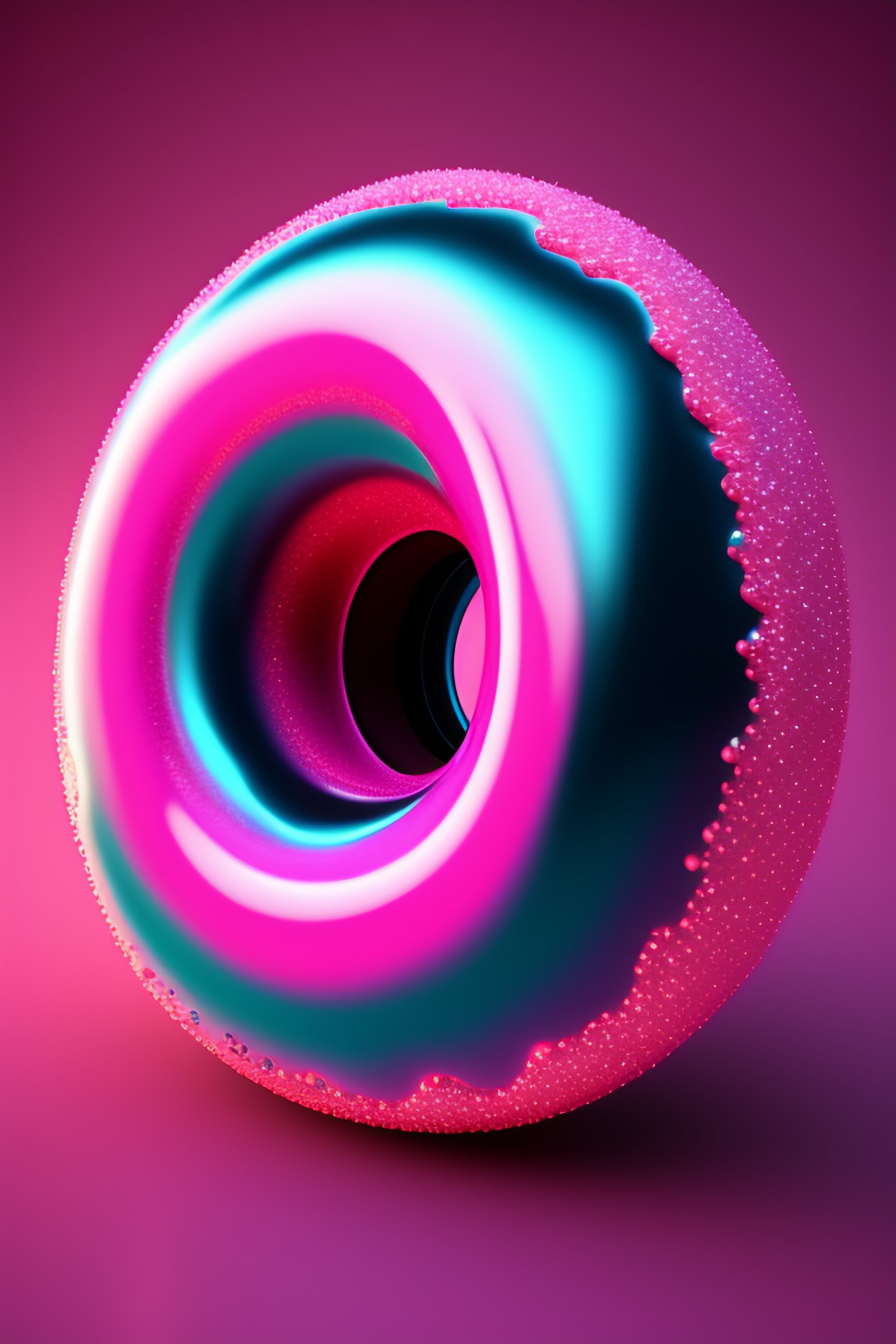 Lexica - 3d donut, realist, pink gradiente background, 4k, explosion ...