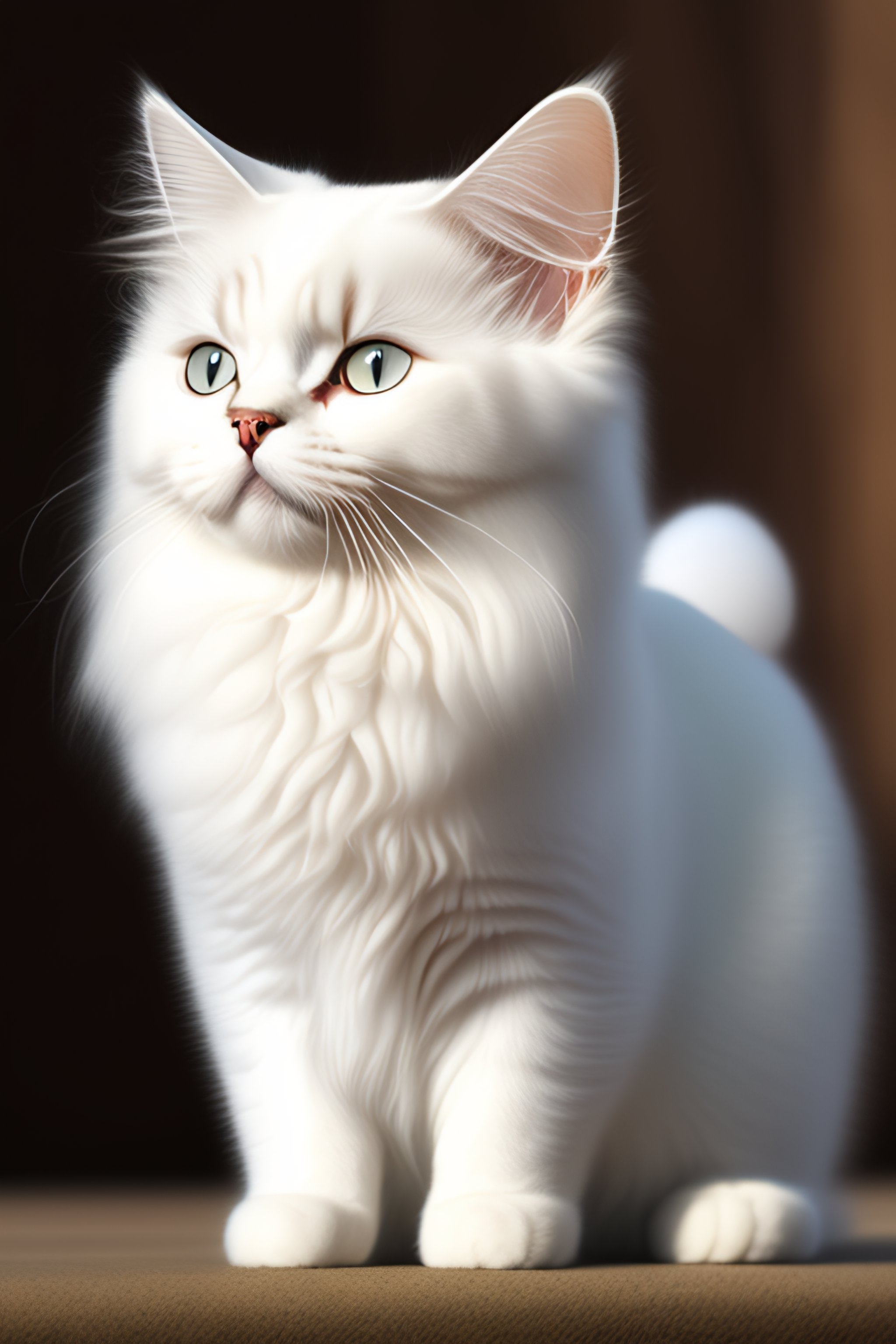 Lexica - Beautiful cute white persian cat