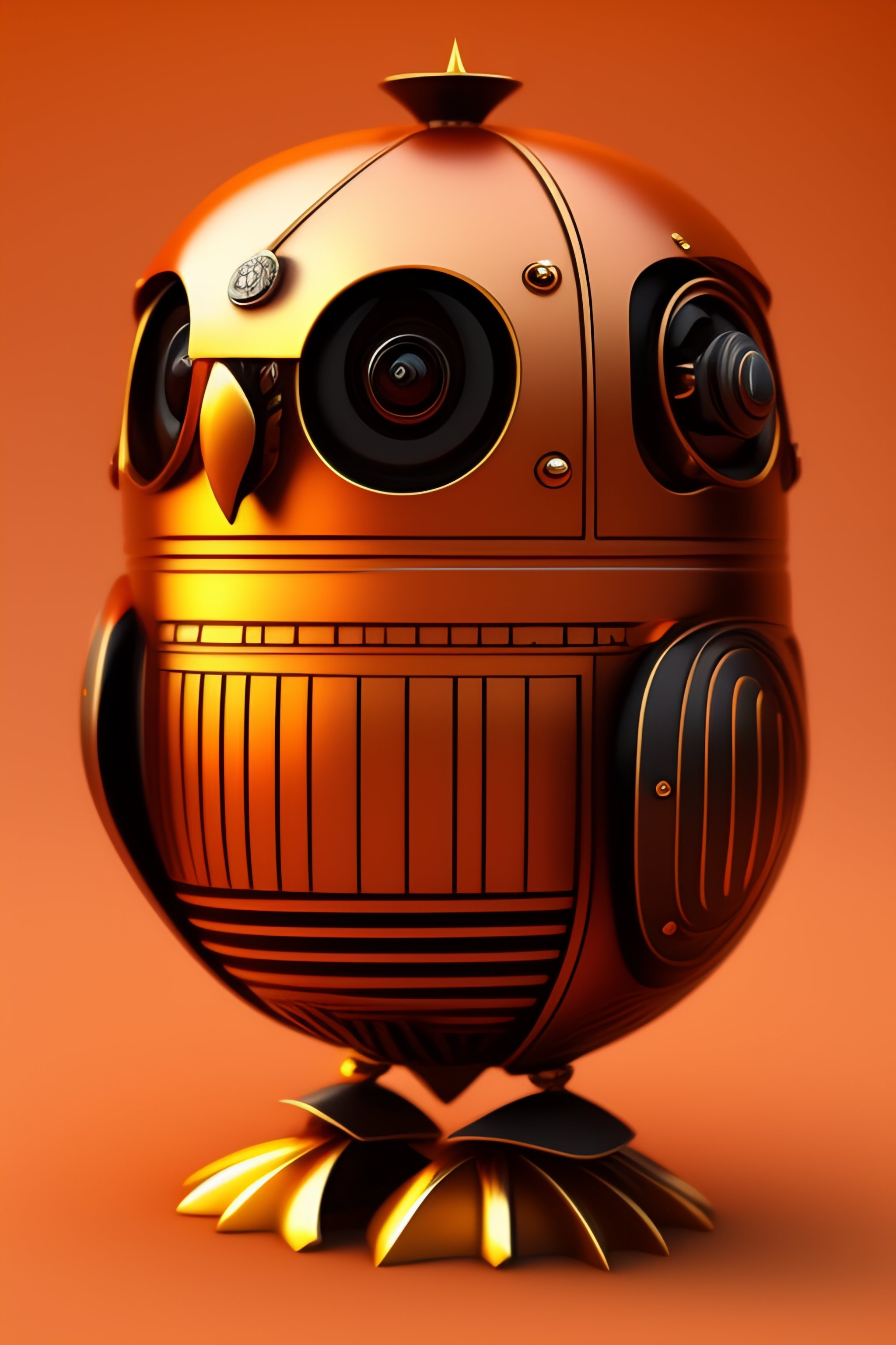 Lexica - Stylized one-line drawing of a robot owl