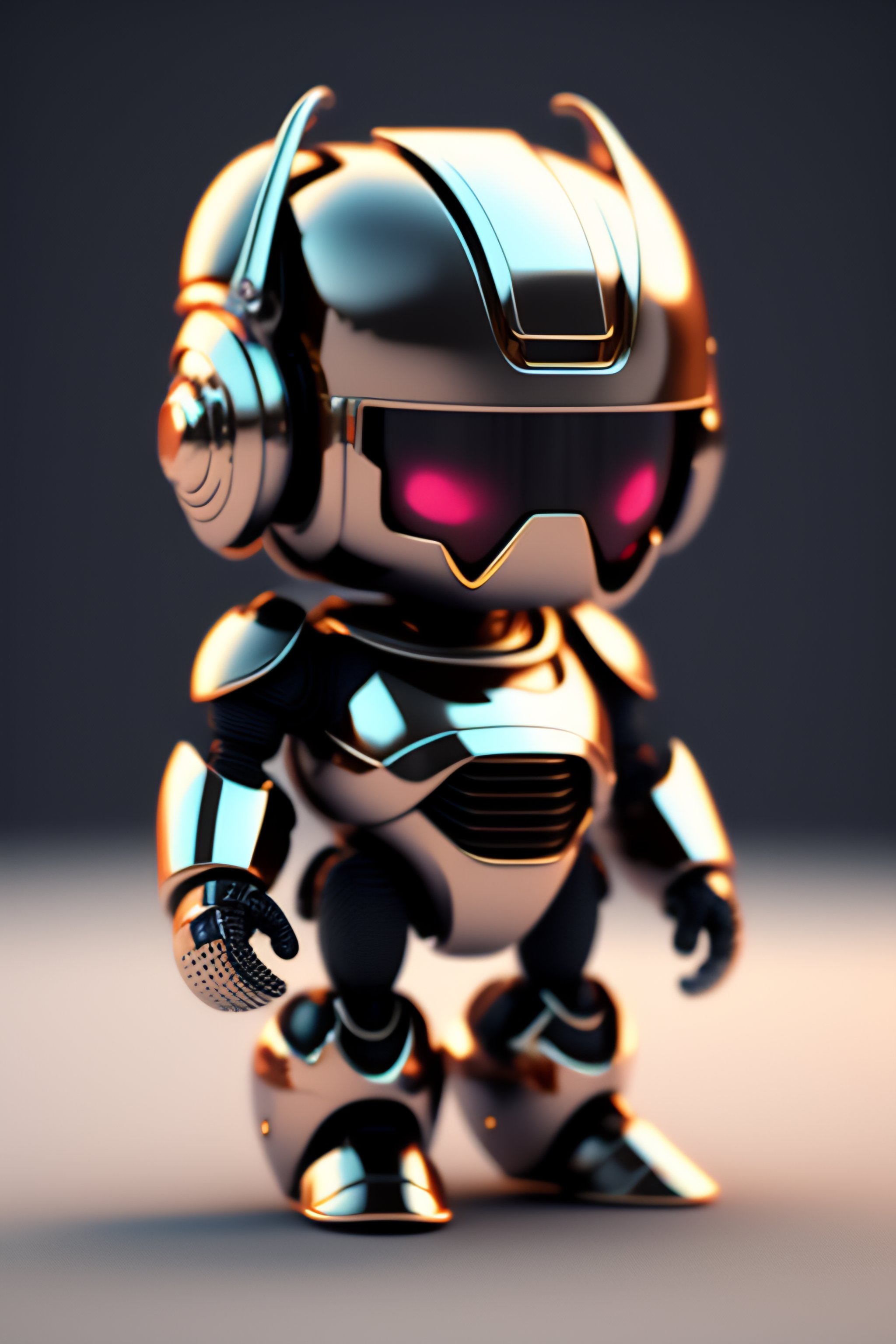 Lexica - Cute 3d render of toy art robocop