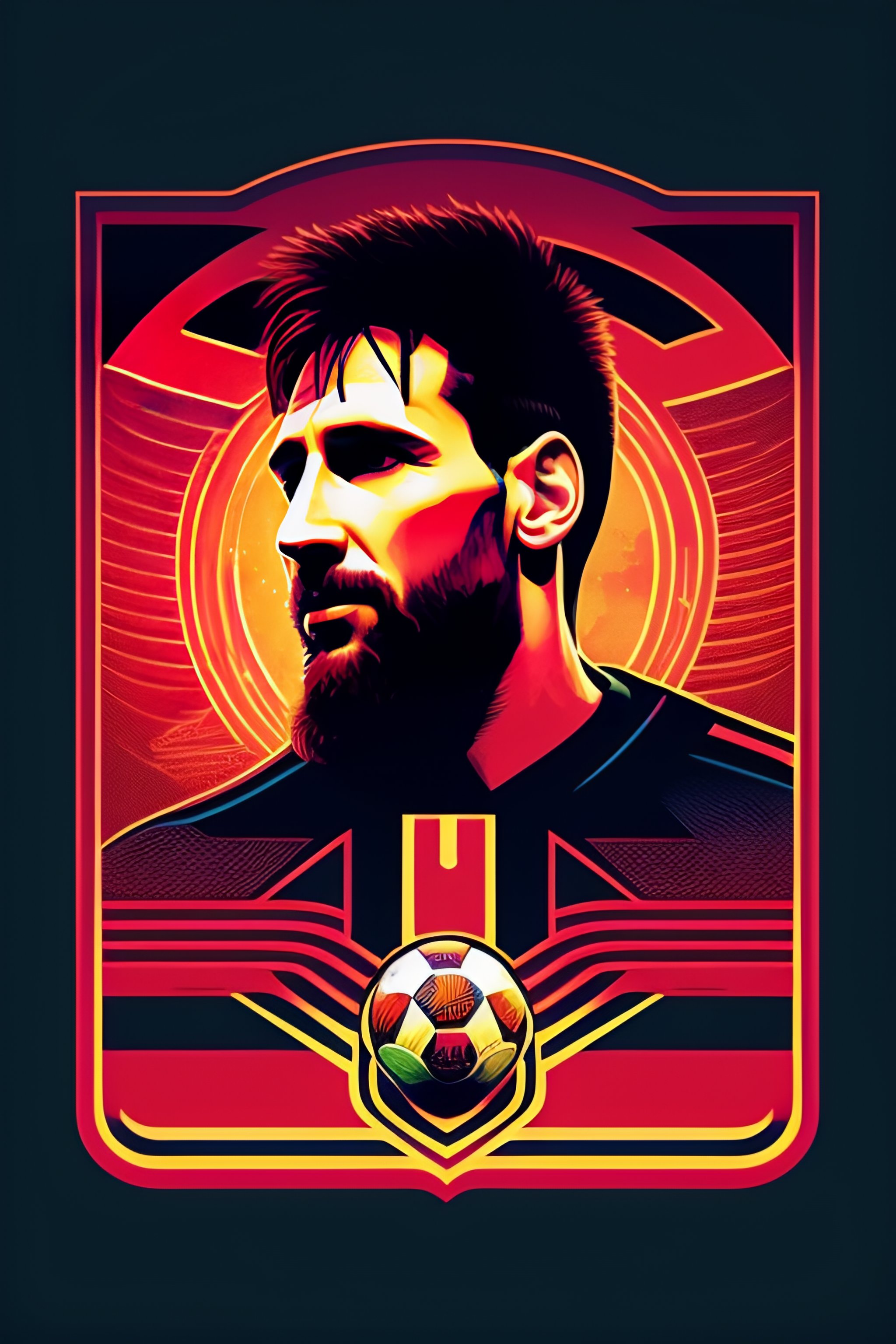 Lexica - Messi, logo design by Philippe Caza