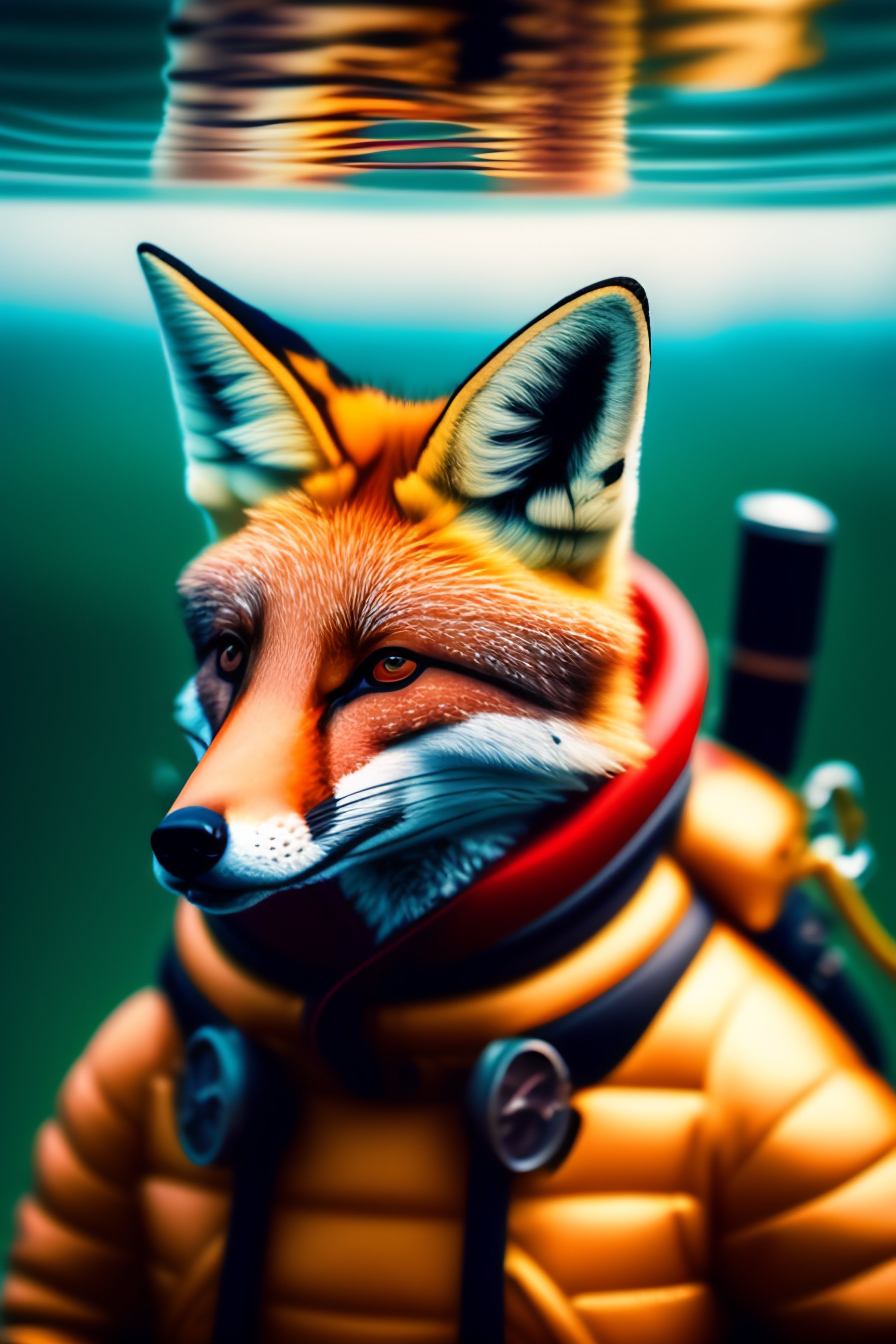 Lexica - Crazy fox in a diving suit