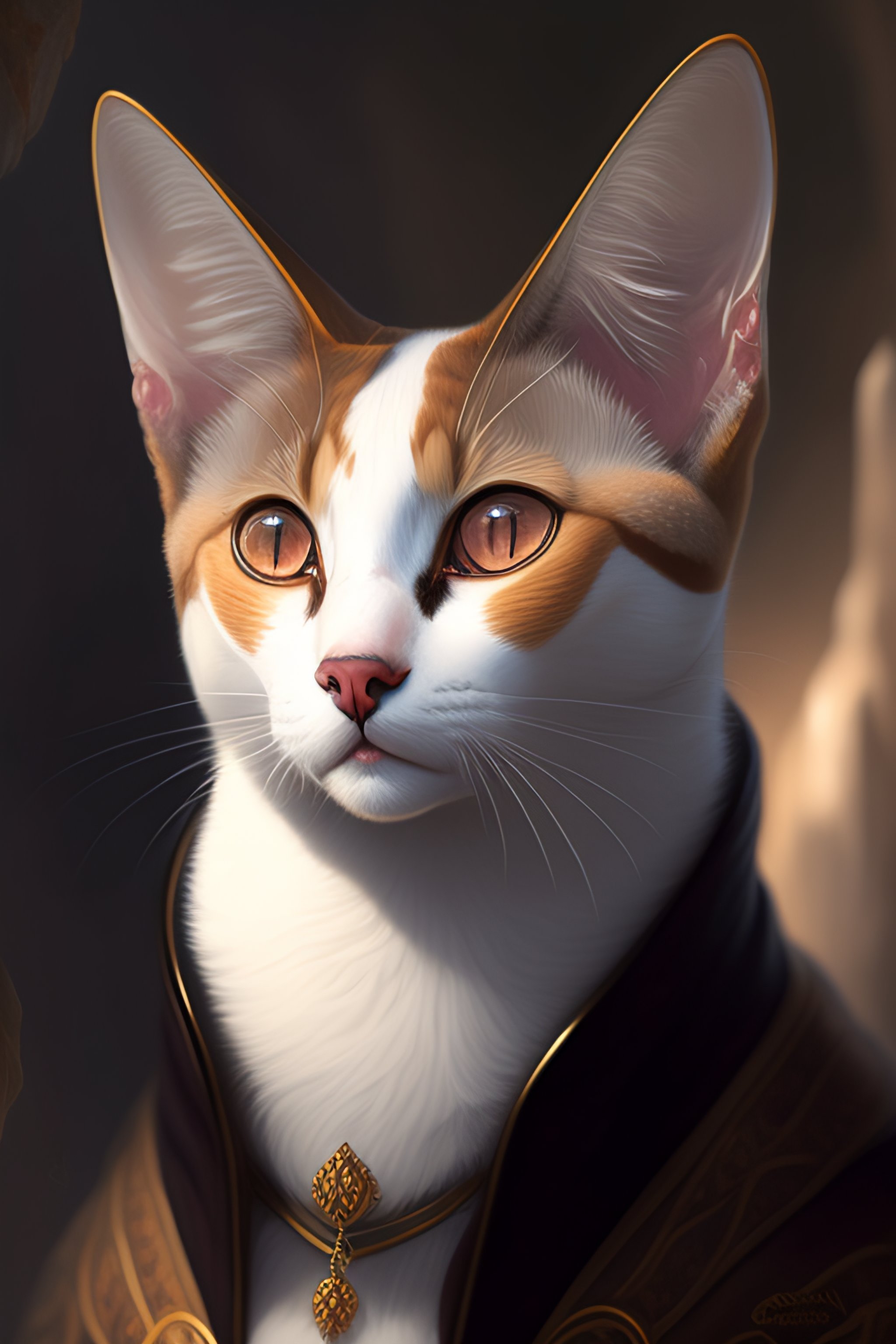 Lexica - A detailed portrait of a Snowshoe Siamese cat, illustrator, by ...