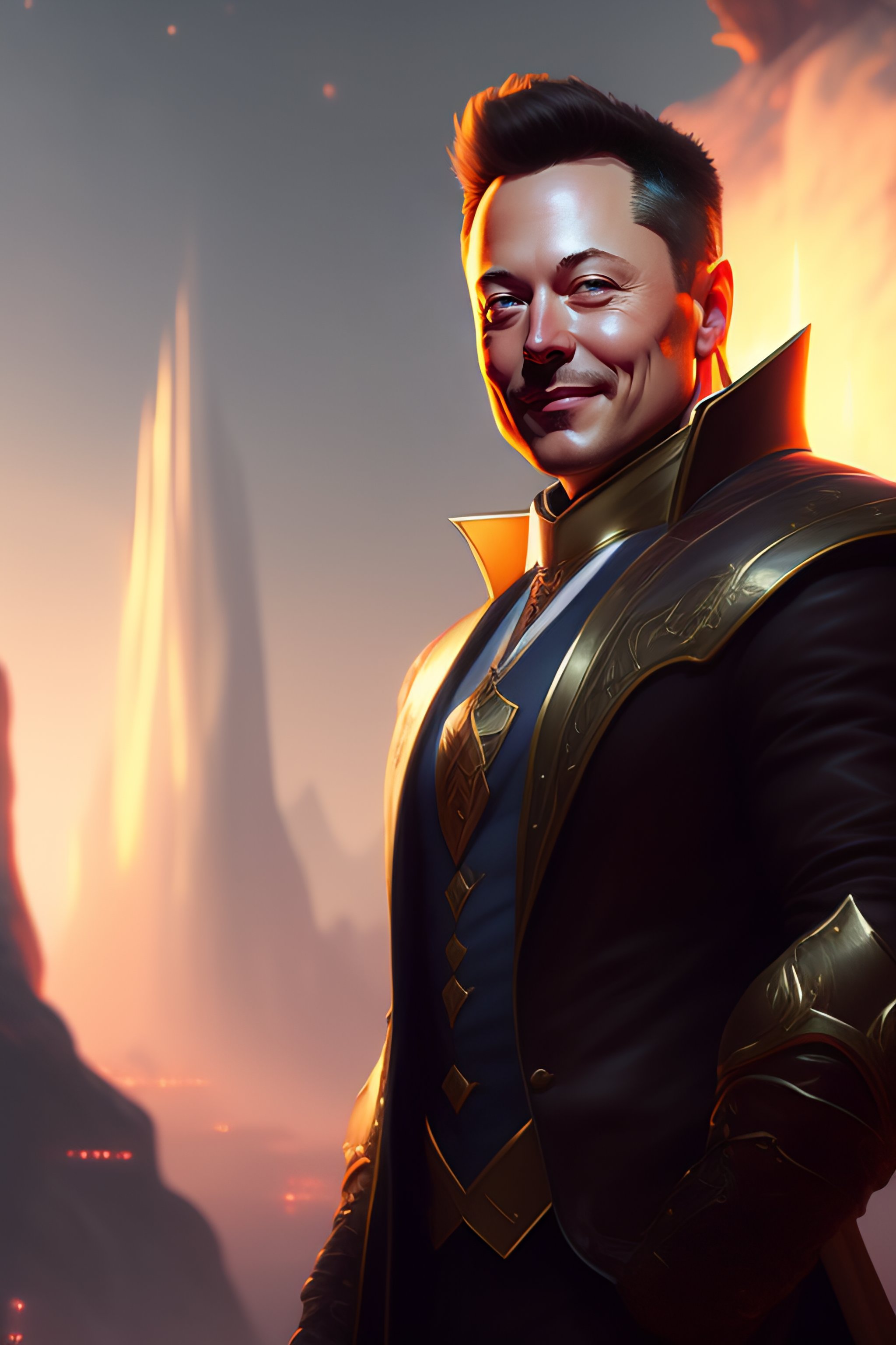 Lexica - Elon musk staring at the camera smirking and laughing, magic ...