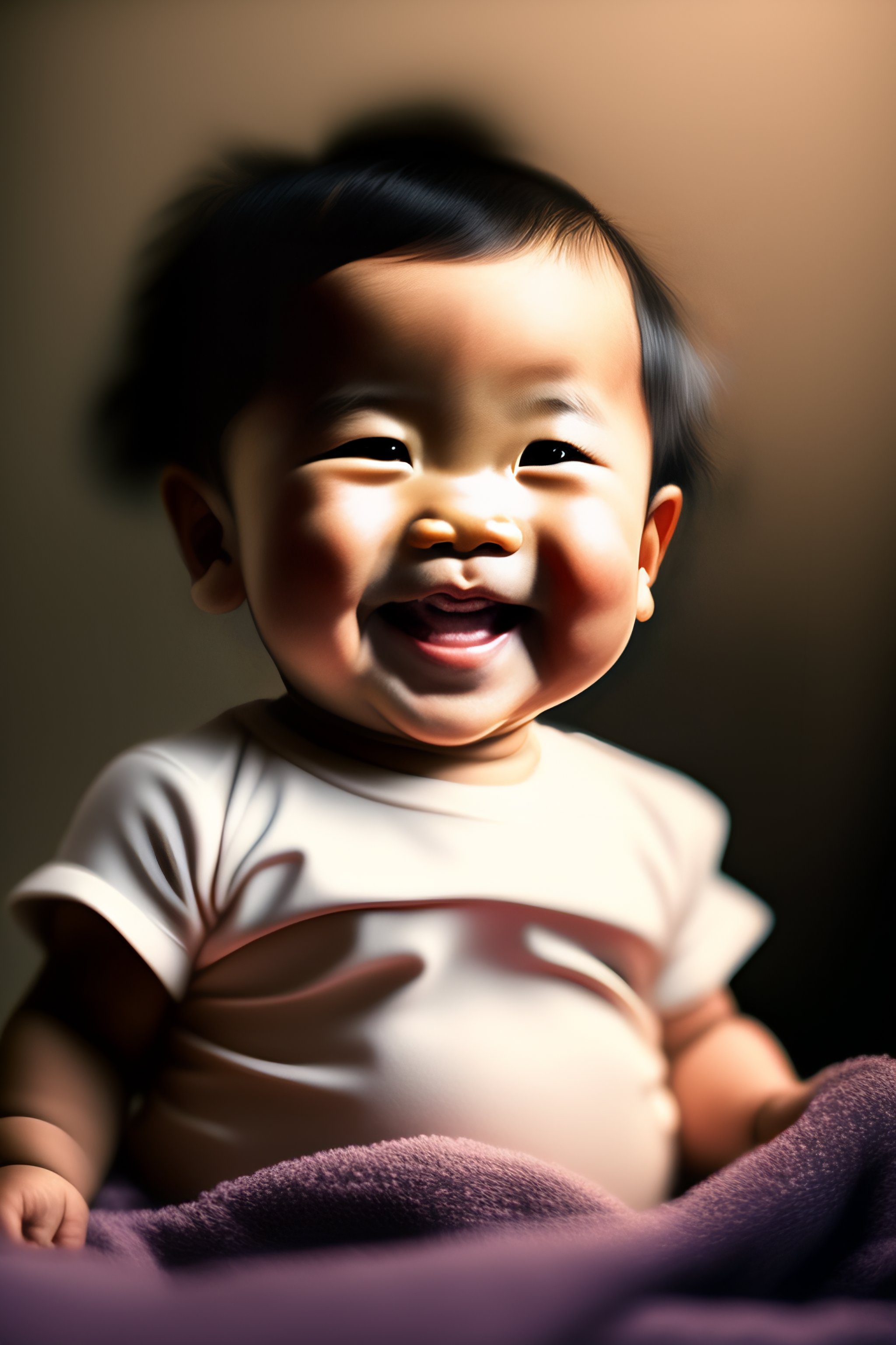 Laughing Asian Baby