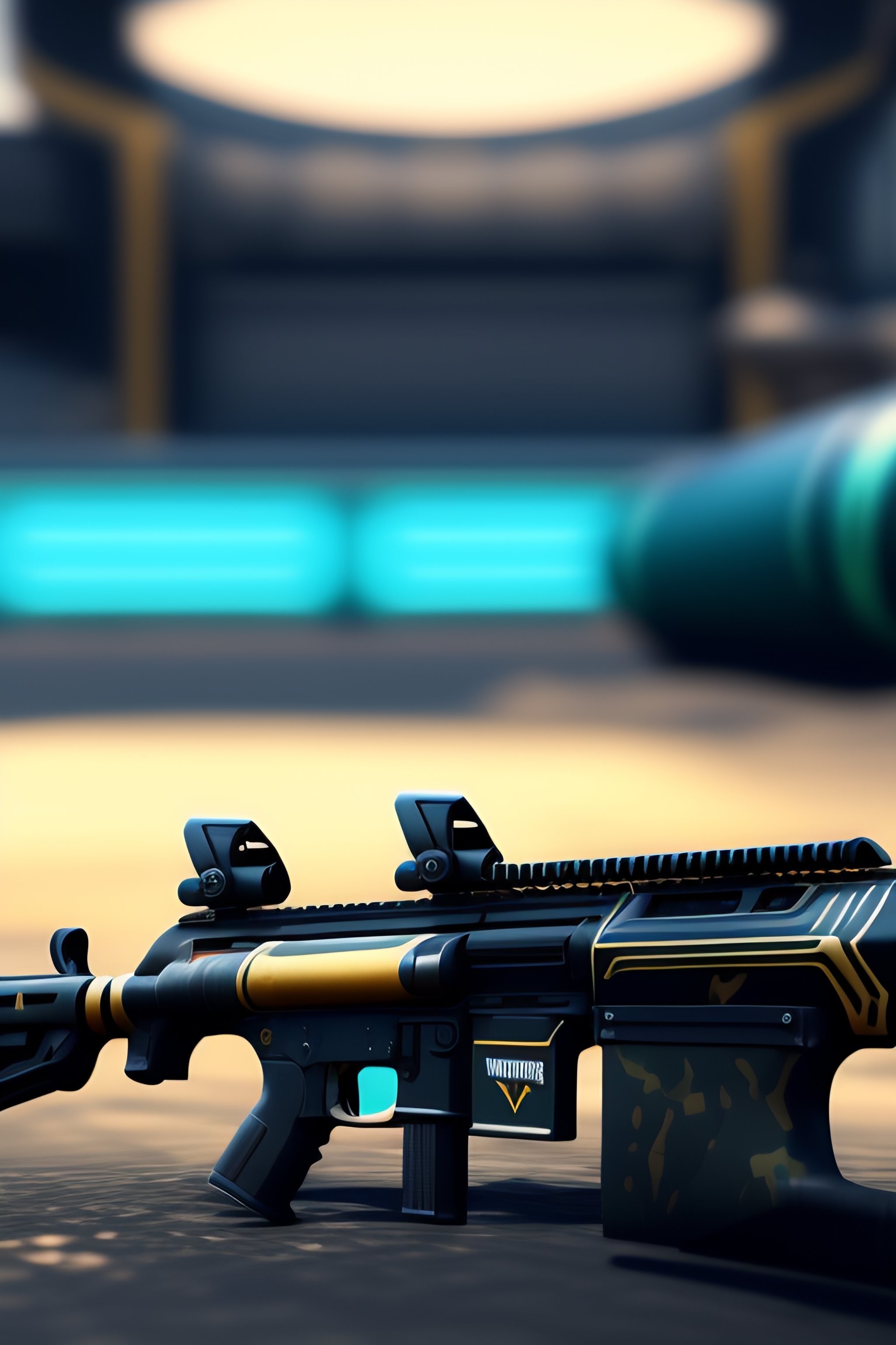 Lexica - M4a1-s skin customized from cs-go game, hypnotic theme