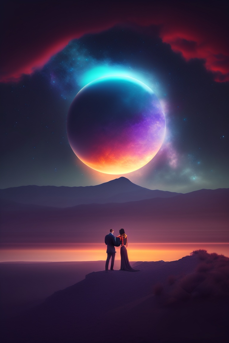 Lexica - A photographer photographing two people with a nice background, 4k