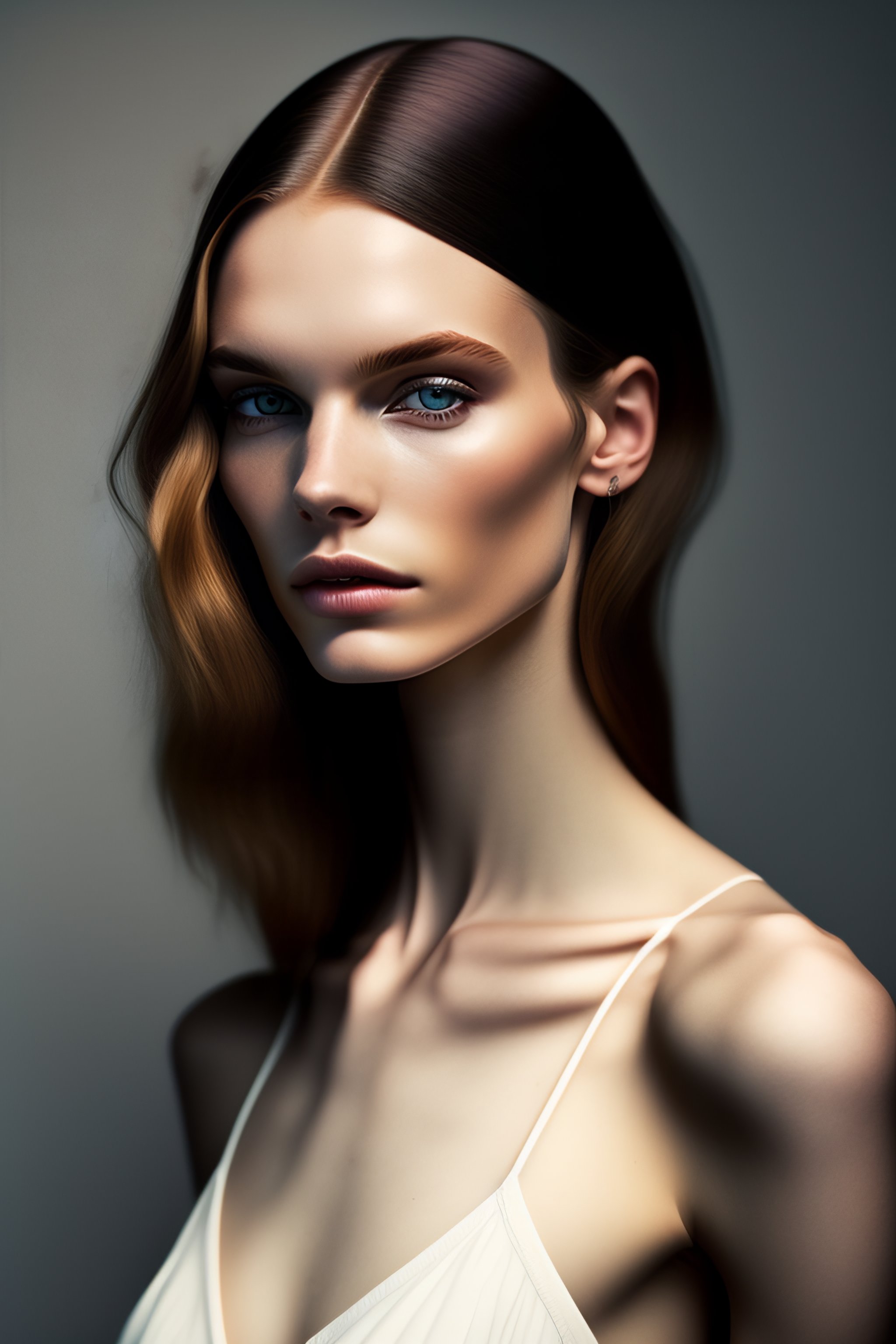 Lexica - Female thinspo pale skin model