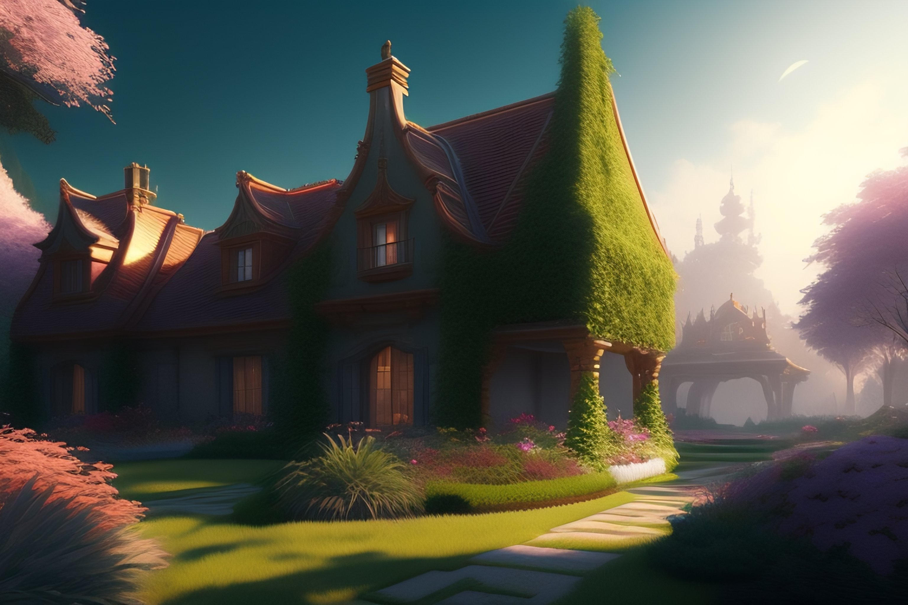 Lexica - Beautiful gardens, cgi, trending on artstation, by greg rutkowski