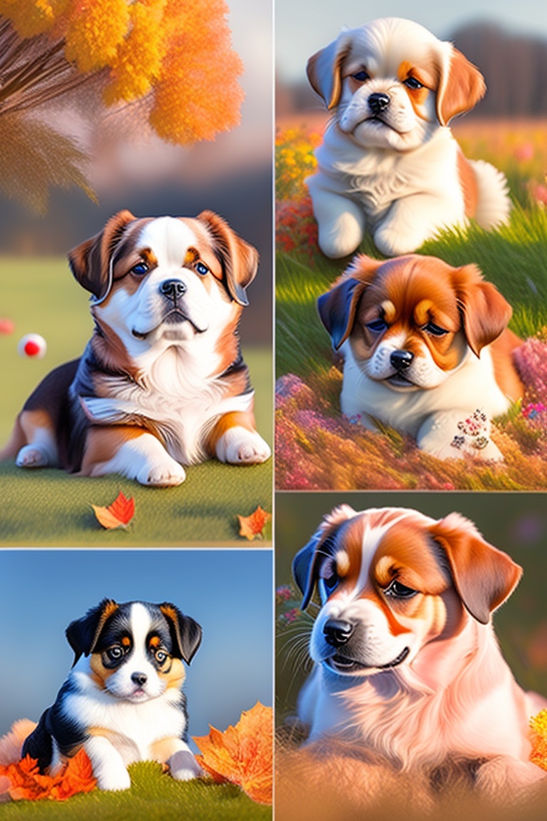 Lexica - 1. A Corgi puppy lying on a soft, fluffy bed with a sleepy ...