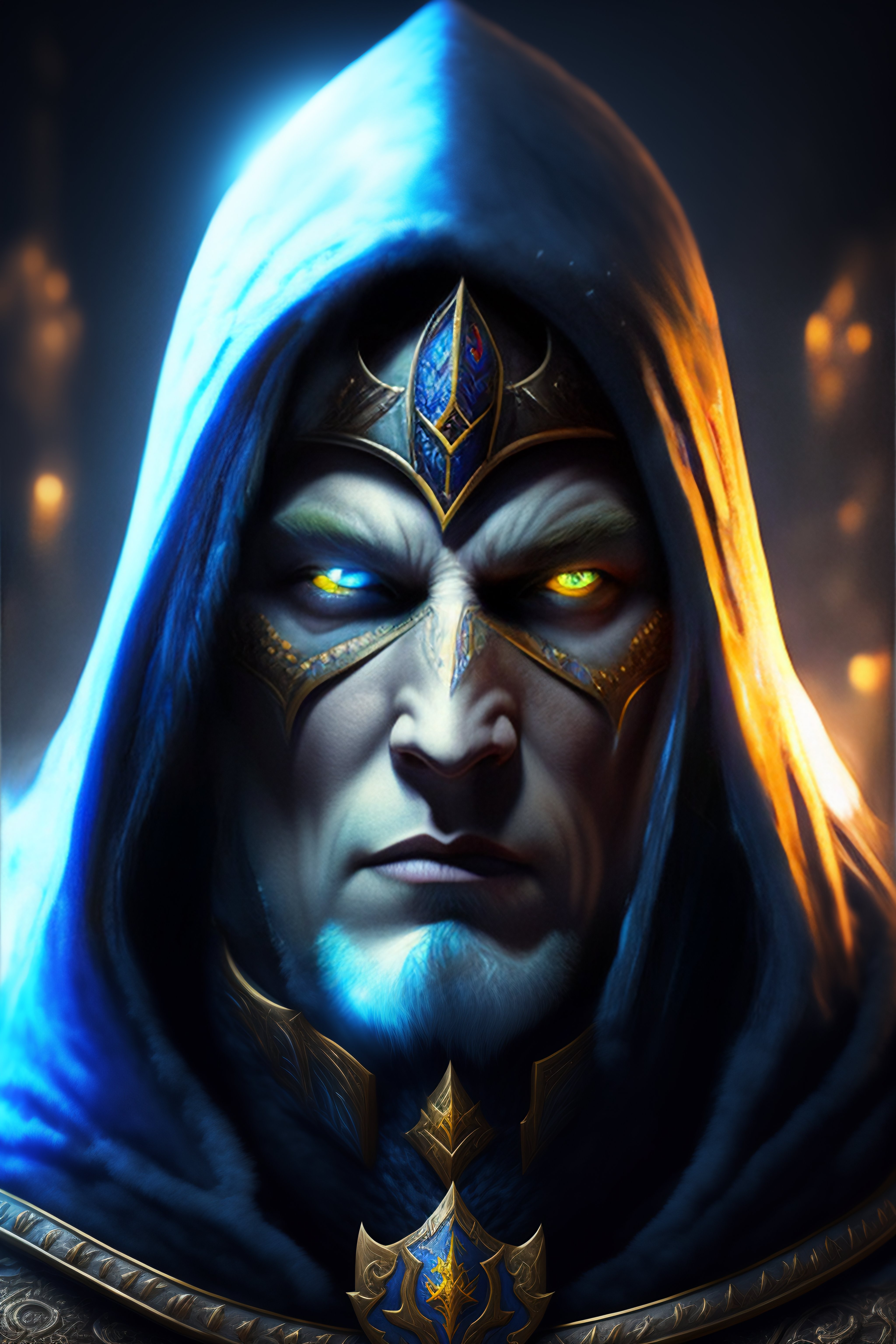 Lexica - Portrait of lich king from warcraft, mate painting, 8k, 3d ...