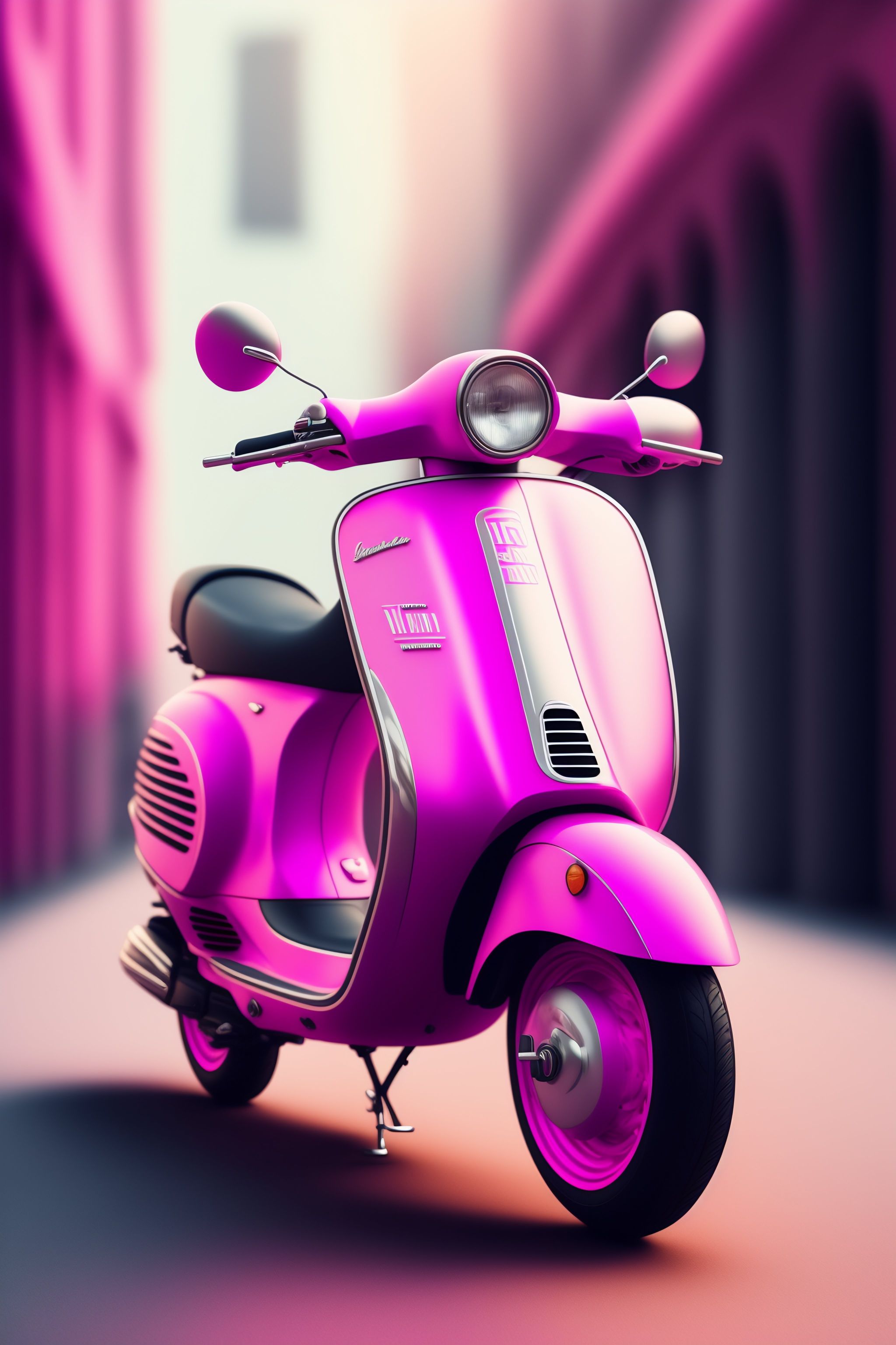 Lexica - 1980s luxury Vespa scooter, Cotton Candy Pink, gothic, octane ...