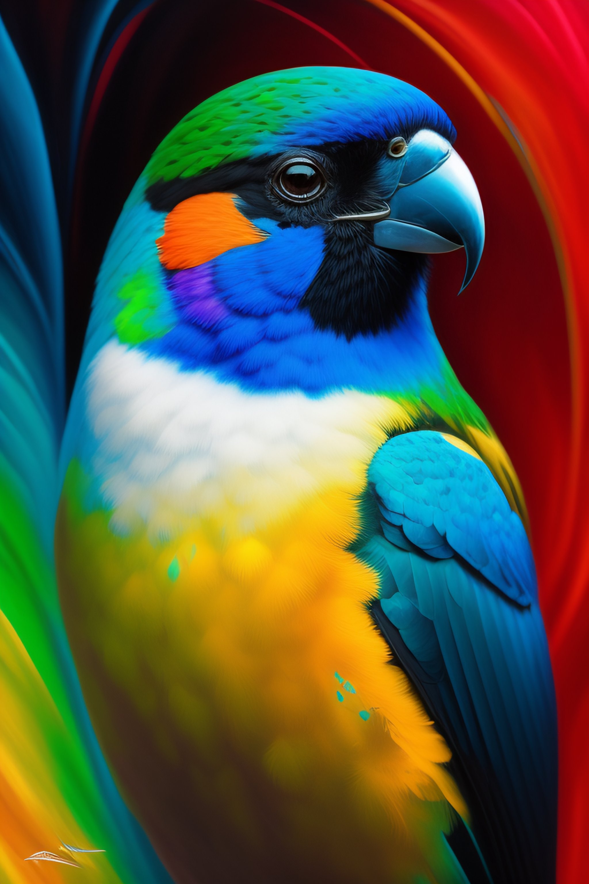 Lexica - Arara full color painting