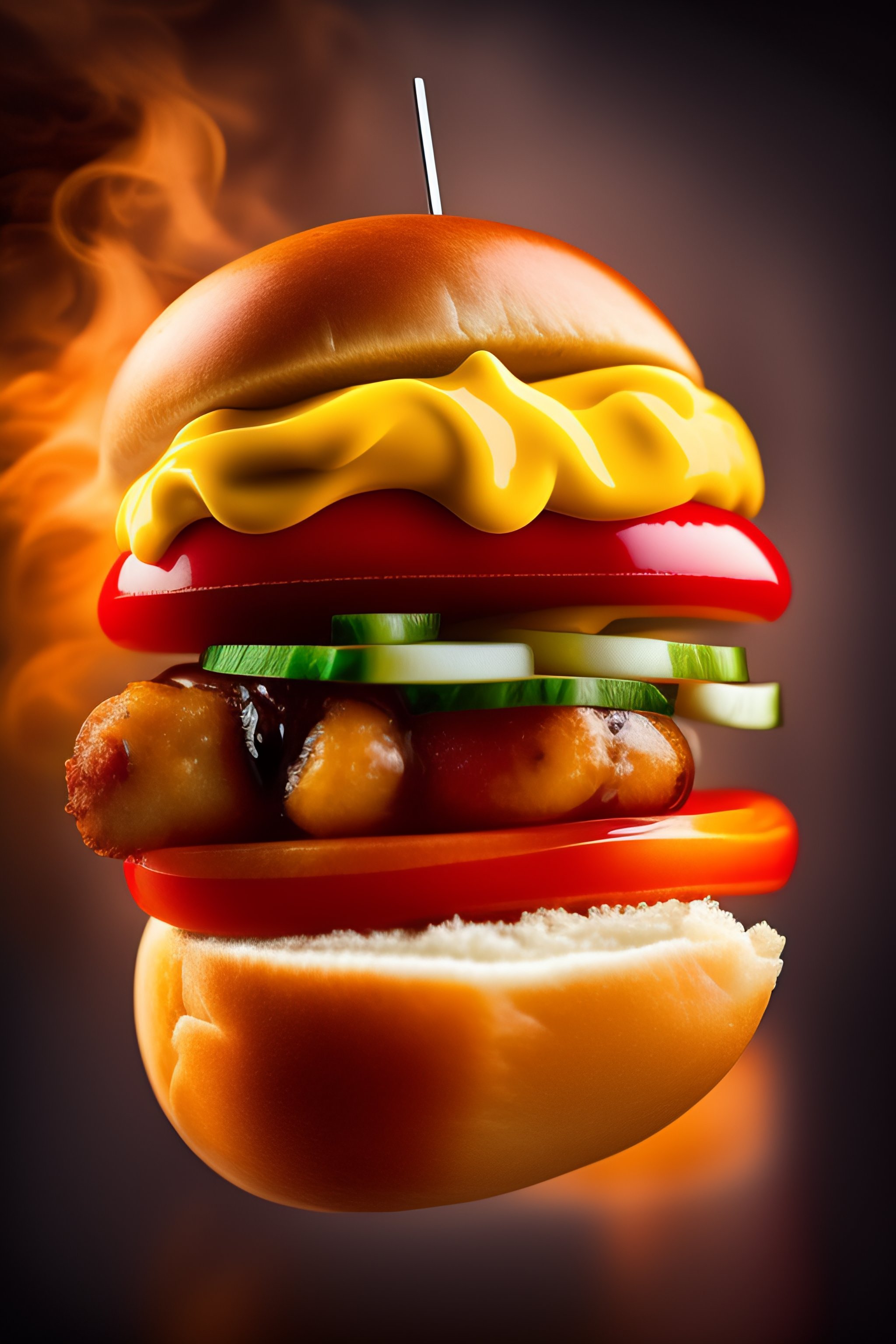 Lexica - Hot dog with a gun