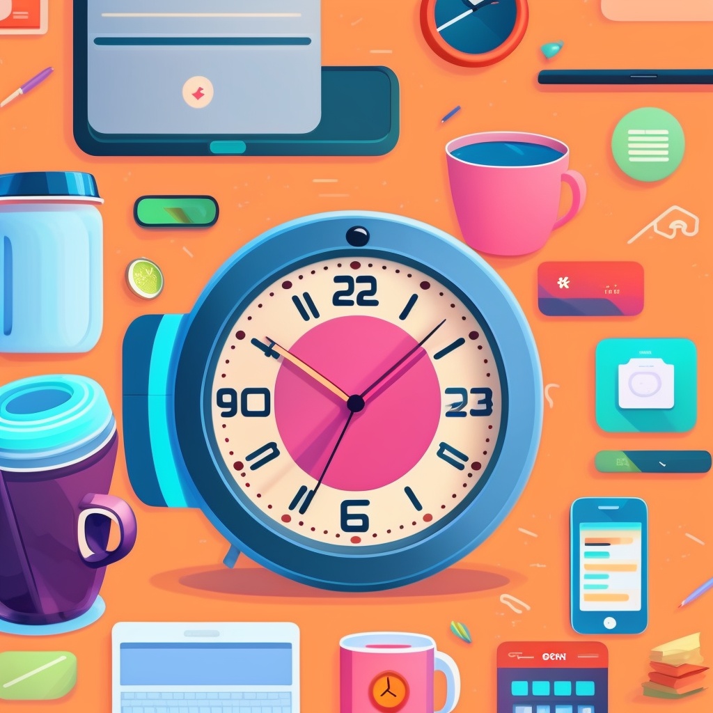 Lexica - A background with images of everyday objects such as a clock ...