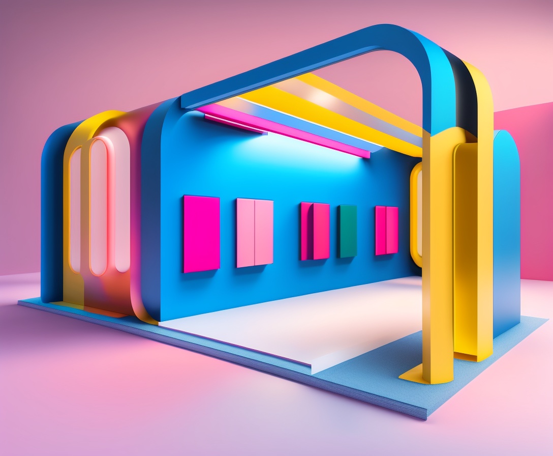 Lexica - Big funny exhibition stand for autograph session with a fenced ...